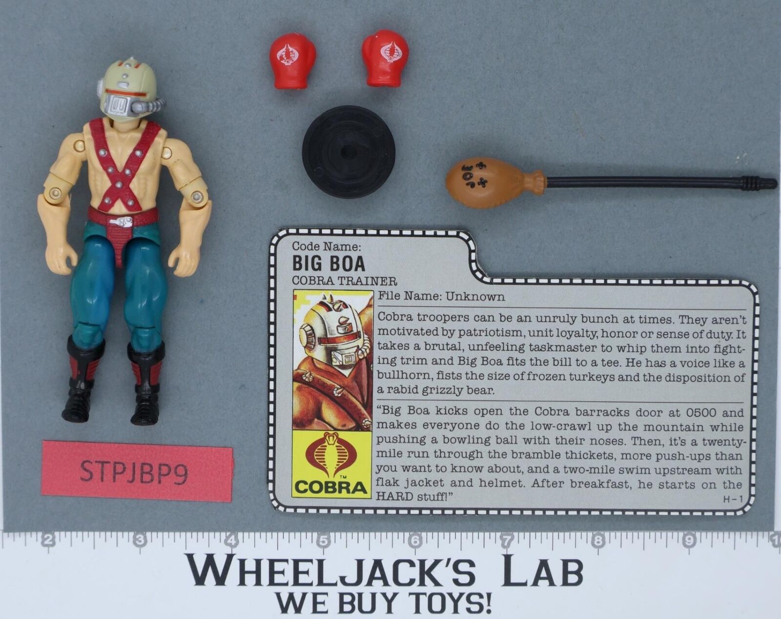 Big Boa V1 100% Complete G.I. Joe 1987 Hasbro Vintage Action Figure ...