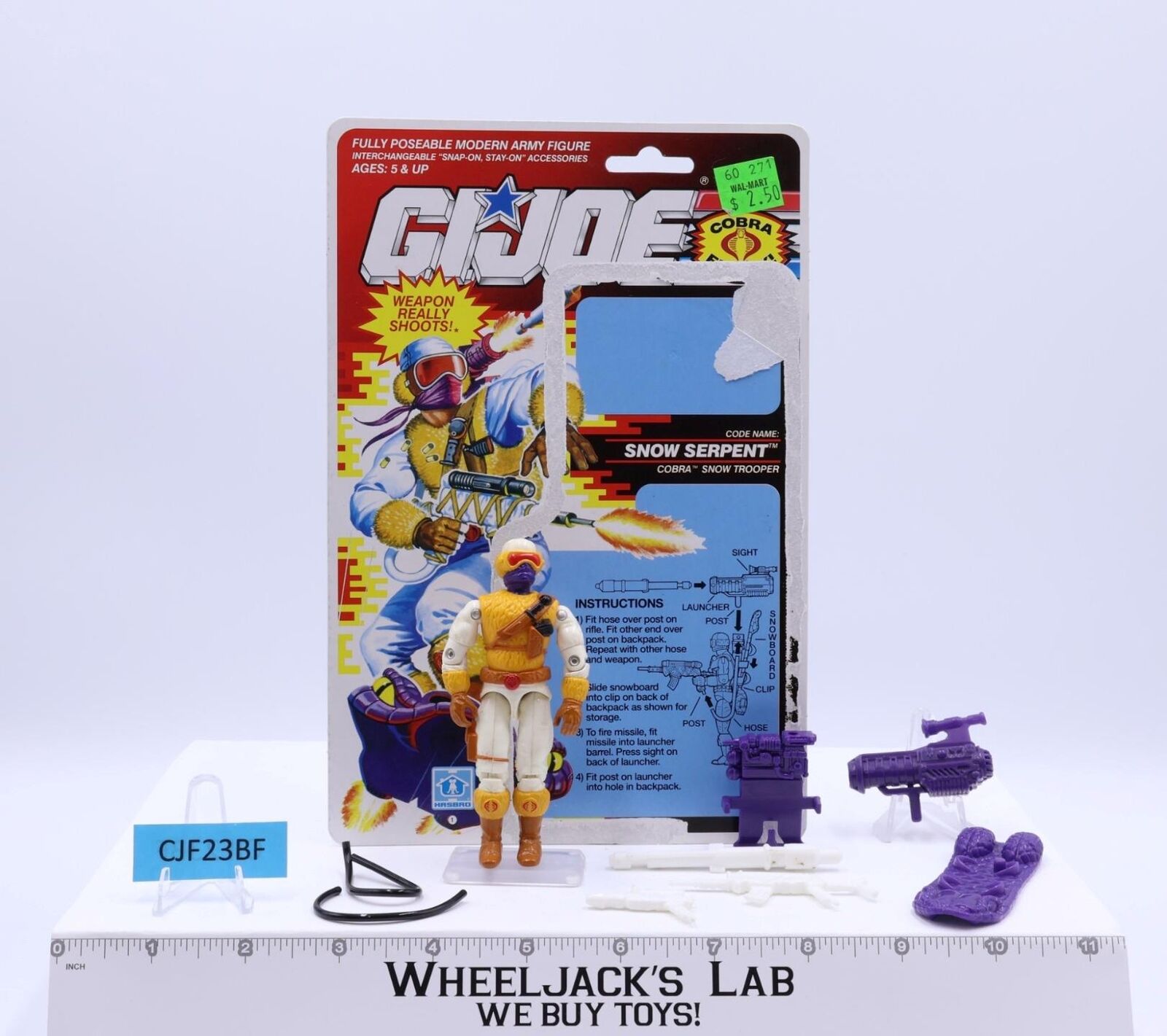Snow Serpent V2 100% Complete W/Cardback 1991 GI Joe Vintage Action ...