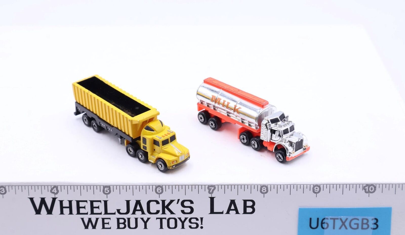 Lot of 2 Semi Trucks W/ 2 Trailers 1988-89 Vintage Galoob Micro ...