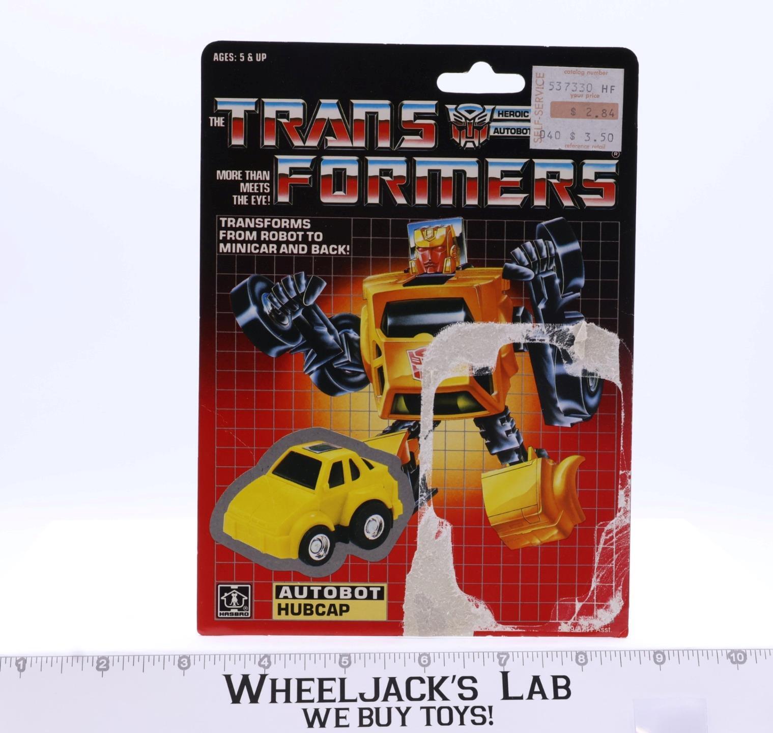 Hubcap Cardback Vintage Hasbro 1985 G1 Transformers Action Figure ...