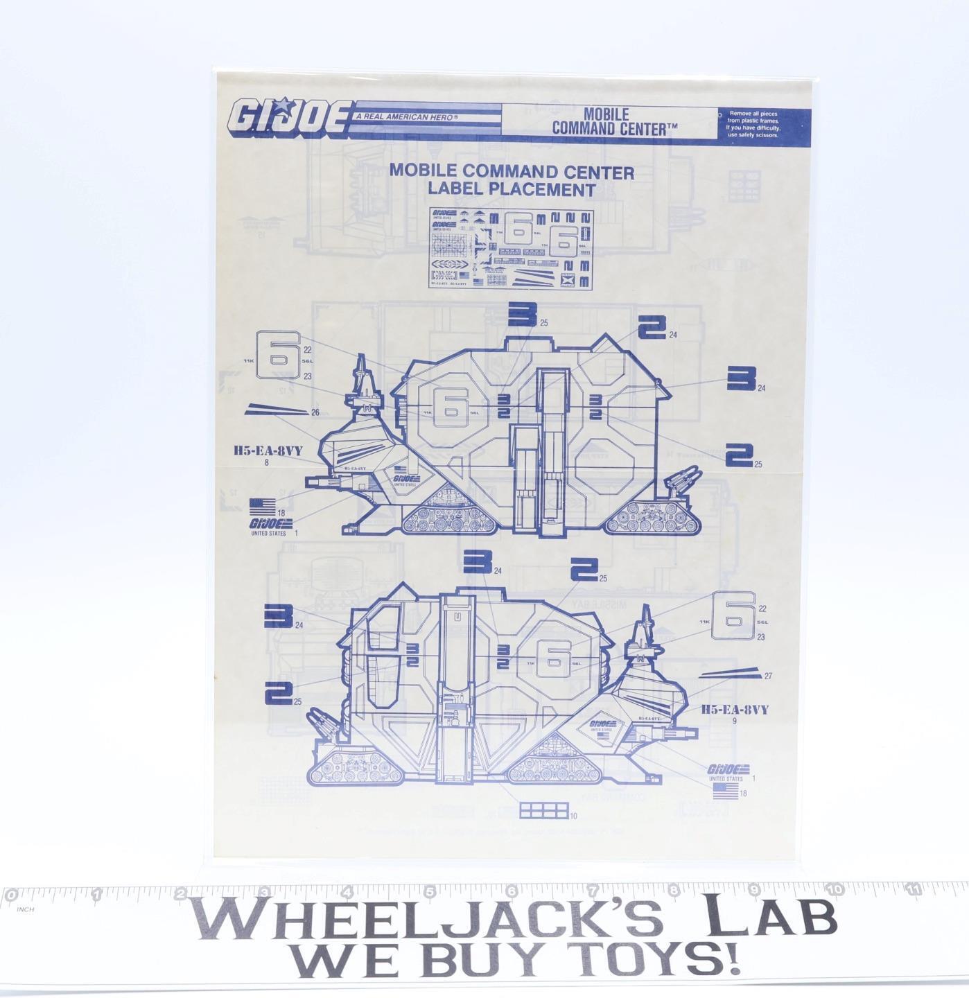Mobile Command Center Label Placement ORIGINAL Instructions/Blueprints ...