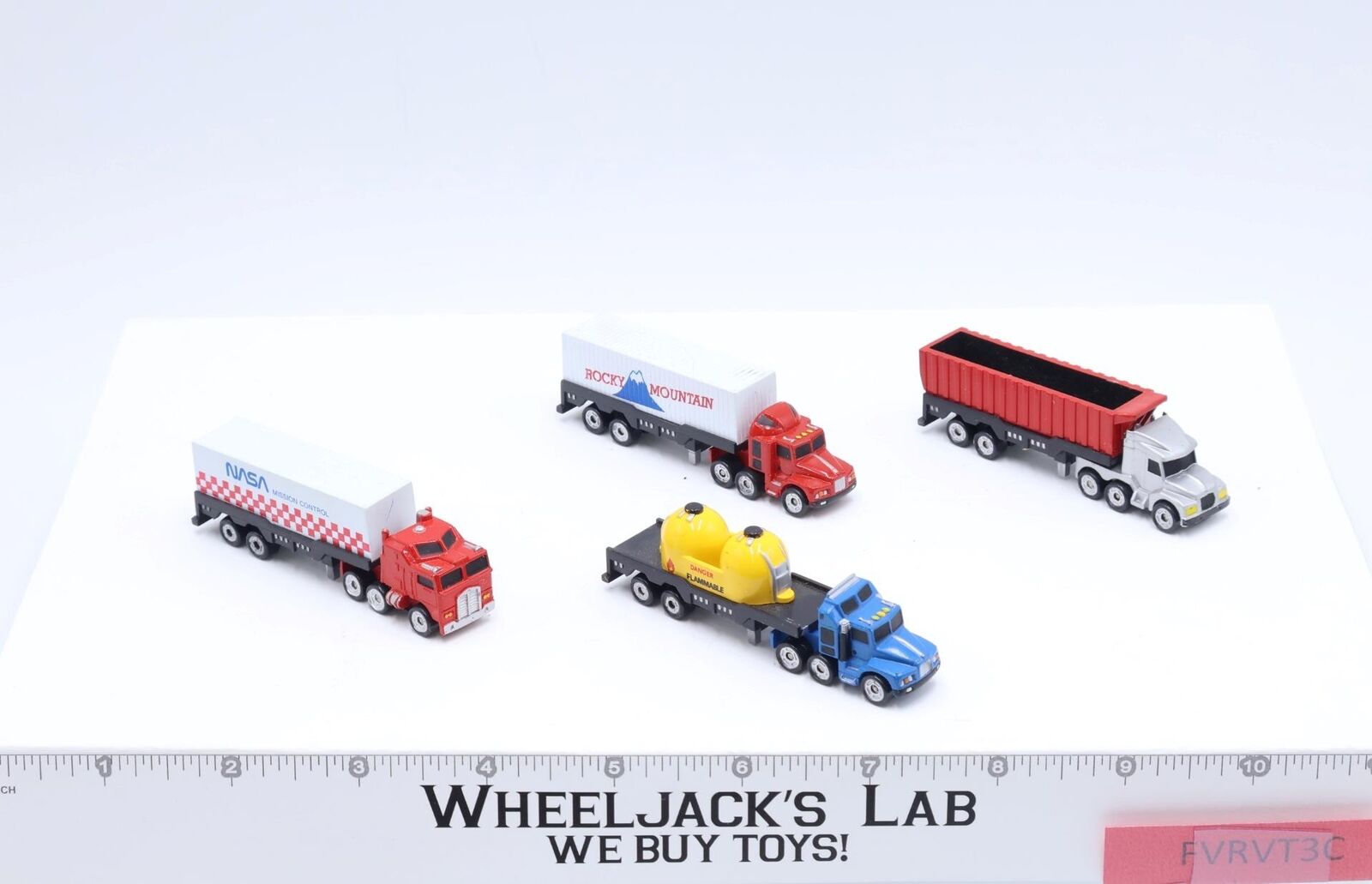 Lot of 4 Semi Trucks W/ 4 Trailers 1988-89 Vintage Galoob Micro ...