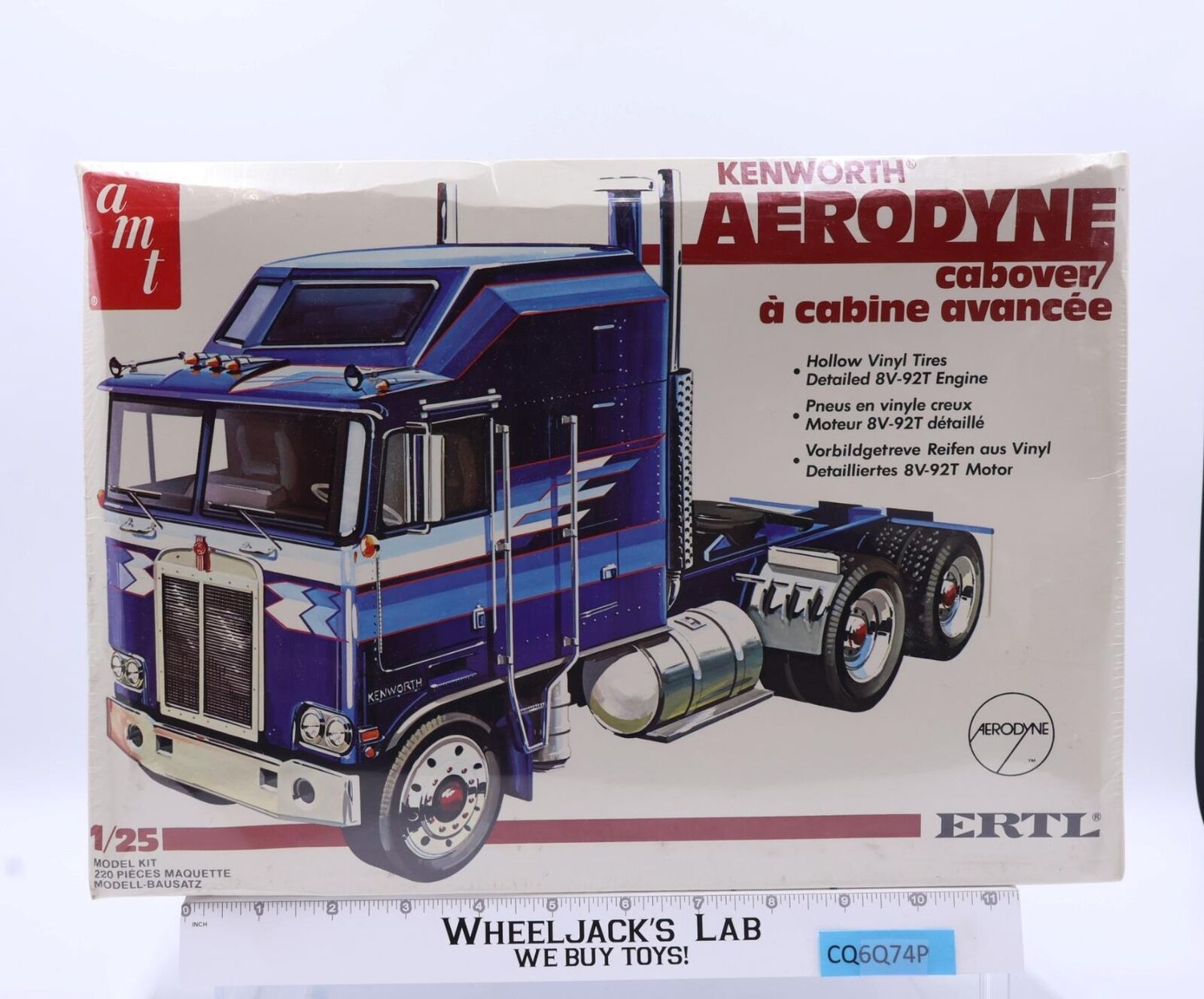 #6652 Kenworth Aerodyne Cabover AMT ERTL 1:25 Scale Model Kit NEW ...