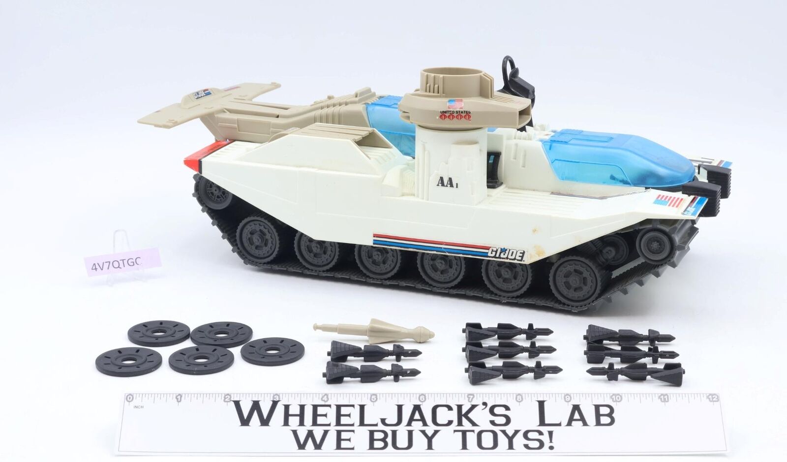 Avalanche Snow Tank 100% Complete G.I. Joe 1990 Vintage Vehicle Hasbro ...