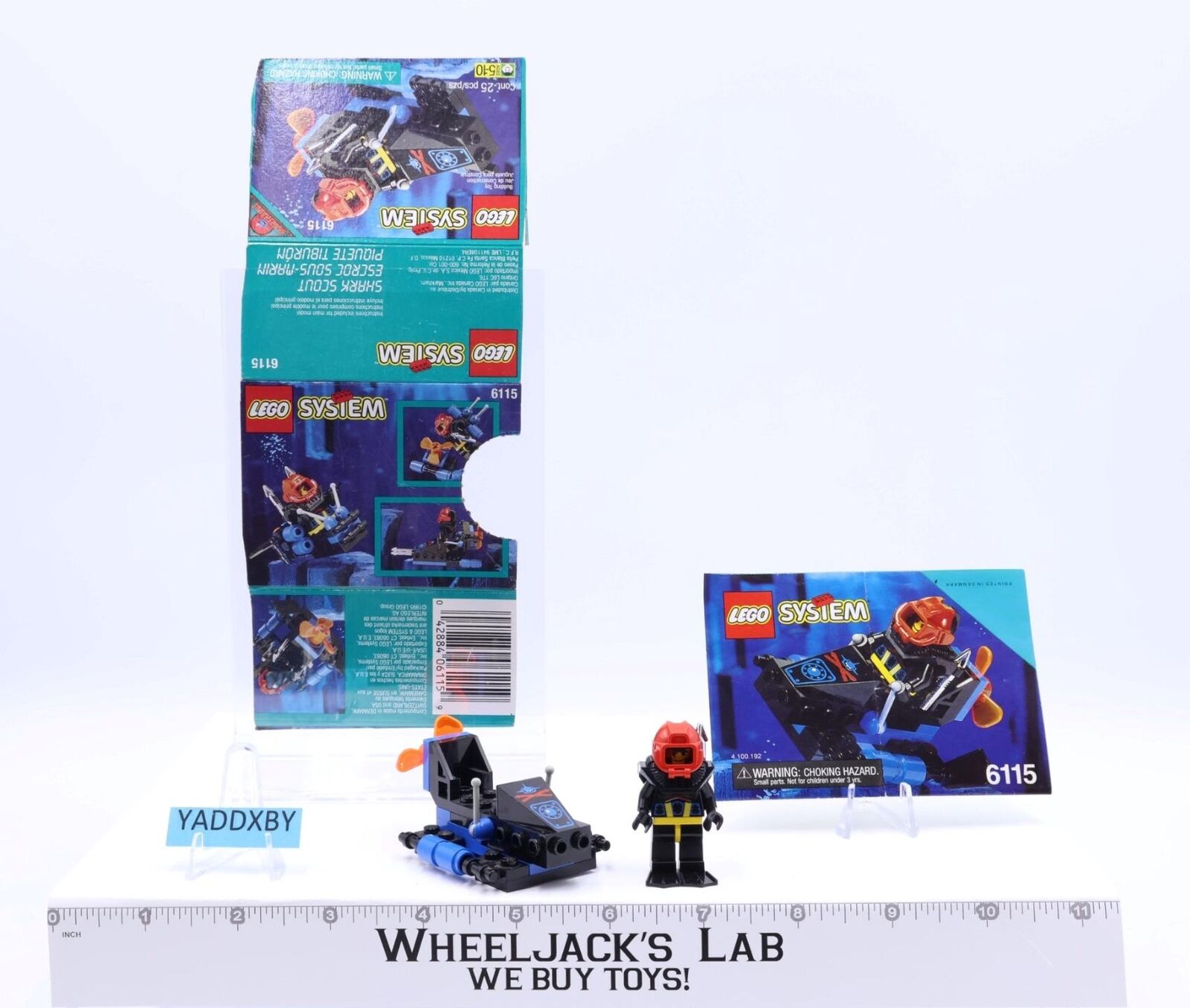 #6115 Shark Scout W/ Instructions Lego 1995 Aquasharks Aquazone ...