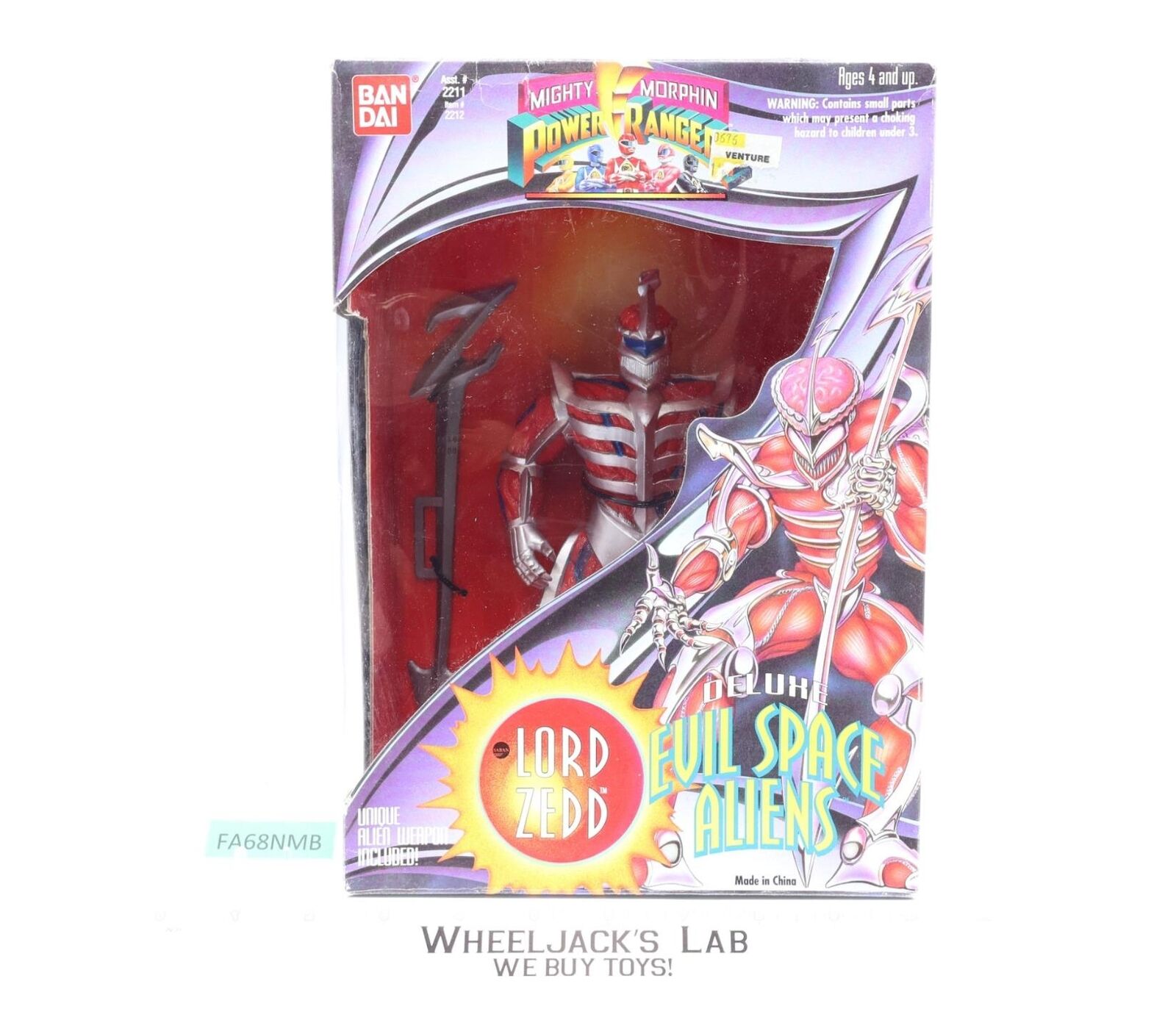 Lord Zedd Evil Space Alien Mighty Morphin Power Rangers 1994 Bandai ...