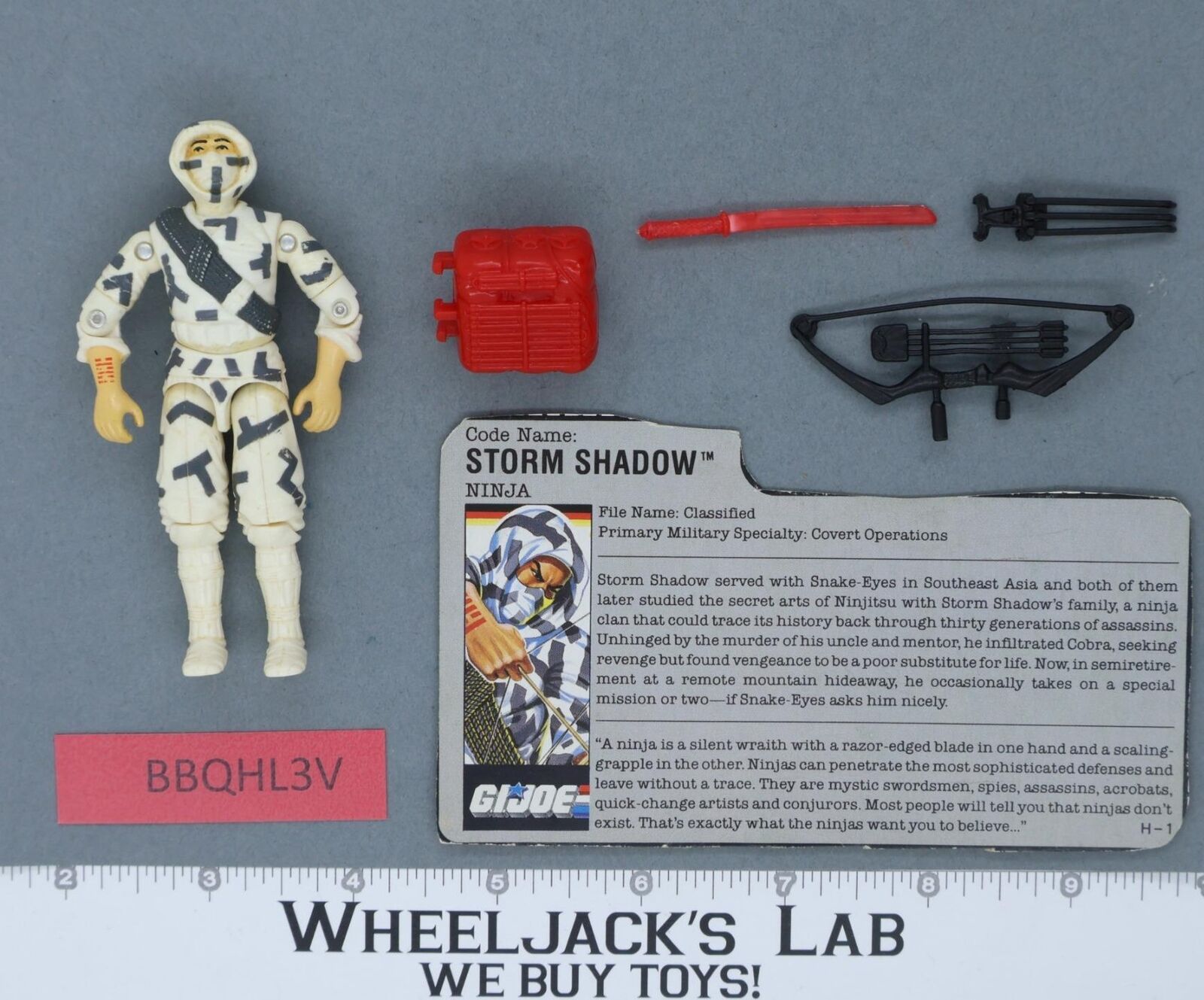 Storm Shadow V2 100% Complete G.I. Joe 1988 Hasbro Vintage Action ...