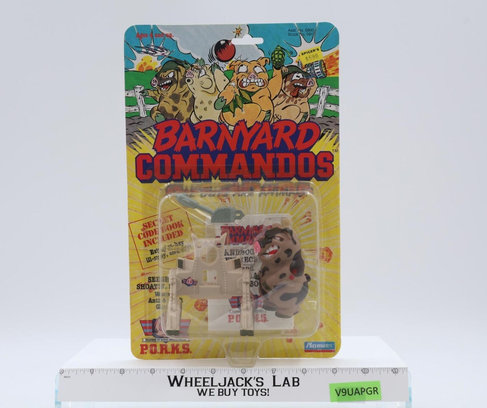 Sergeant Shoat N. Sweet Barnyard Commandos 1989 Playmates NEW MOSC ...