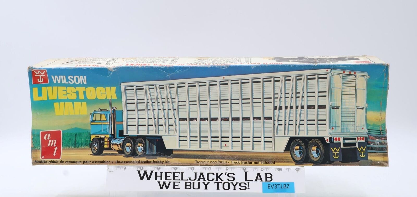 #1106 Wilson Livestock Trailer AMT 1:25 Scale Model Kit NEW - Wheeljack ...