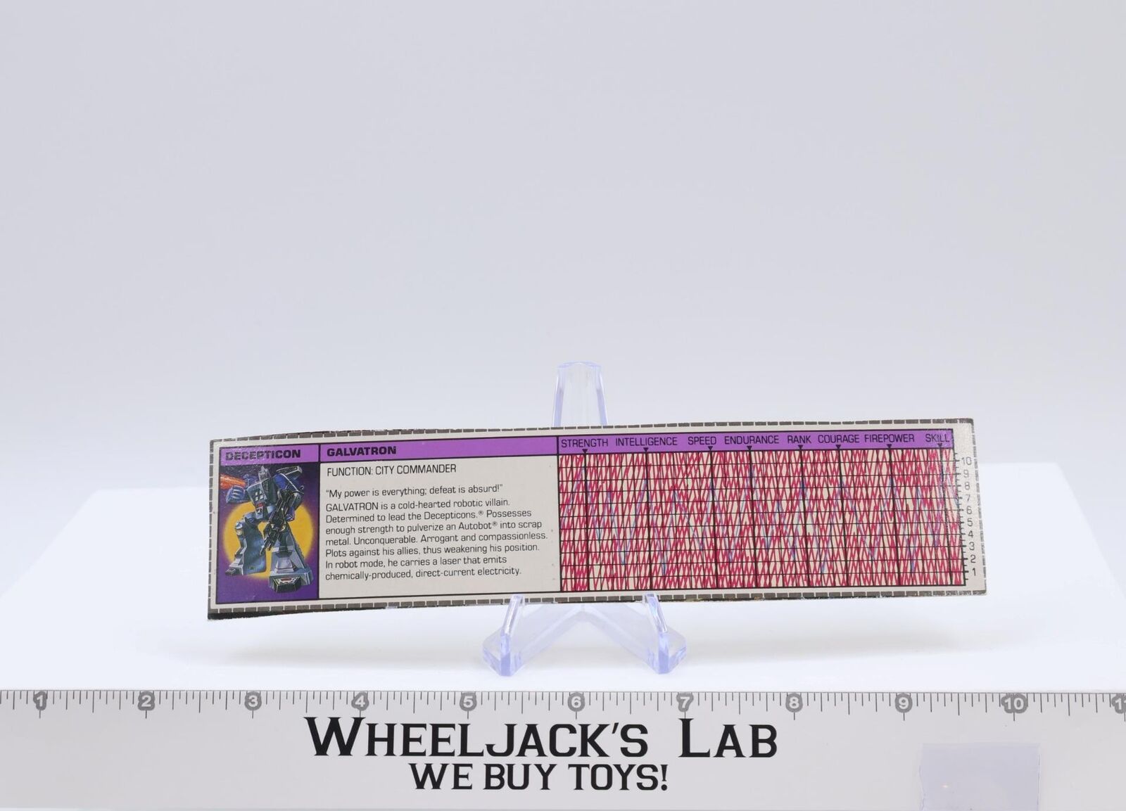 Galvatron Action Figure Tech Spec 1986 Vintage Hasbro G1 Transformers ...