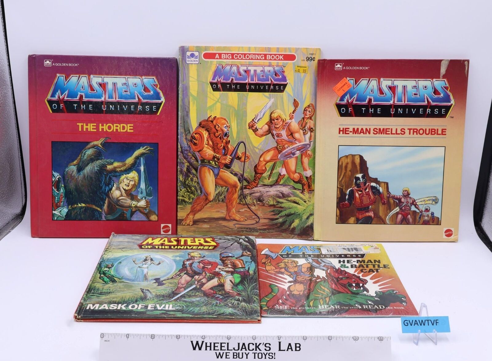 Lot of 5 He-Man Masters of the Universe MOTU Books & Activity Book ...