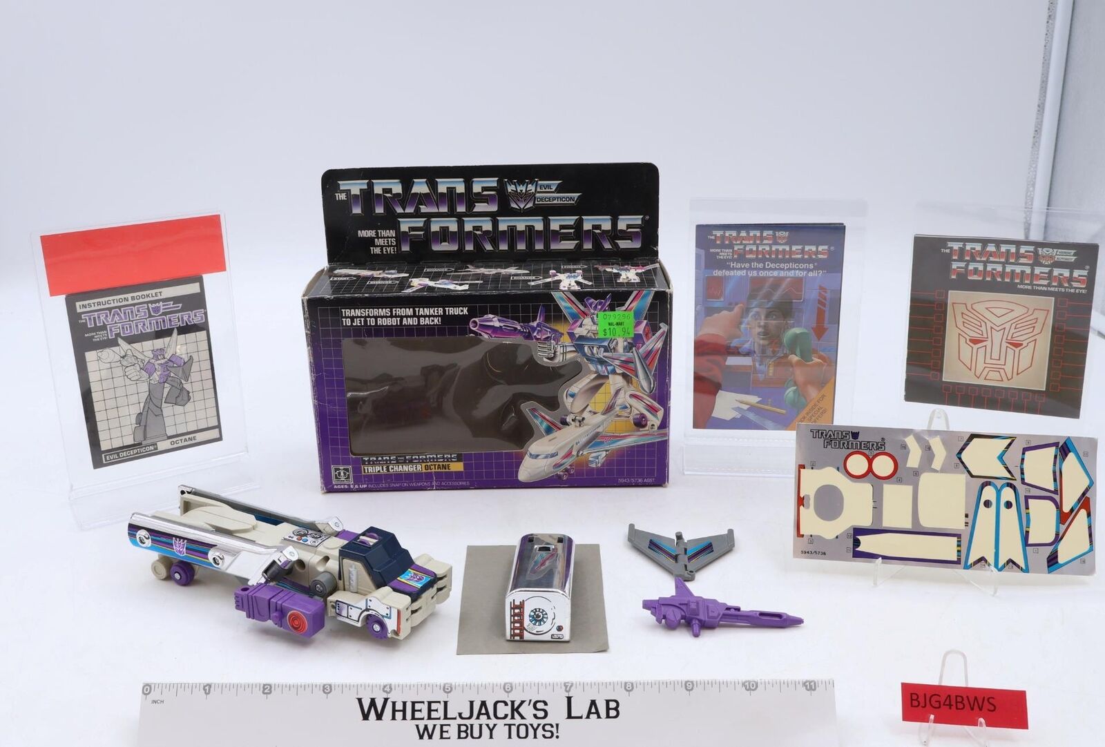 Octane W/ BOX 100% Complete 1986 Vintage G1 Transformers Hasbro Action ...