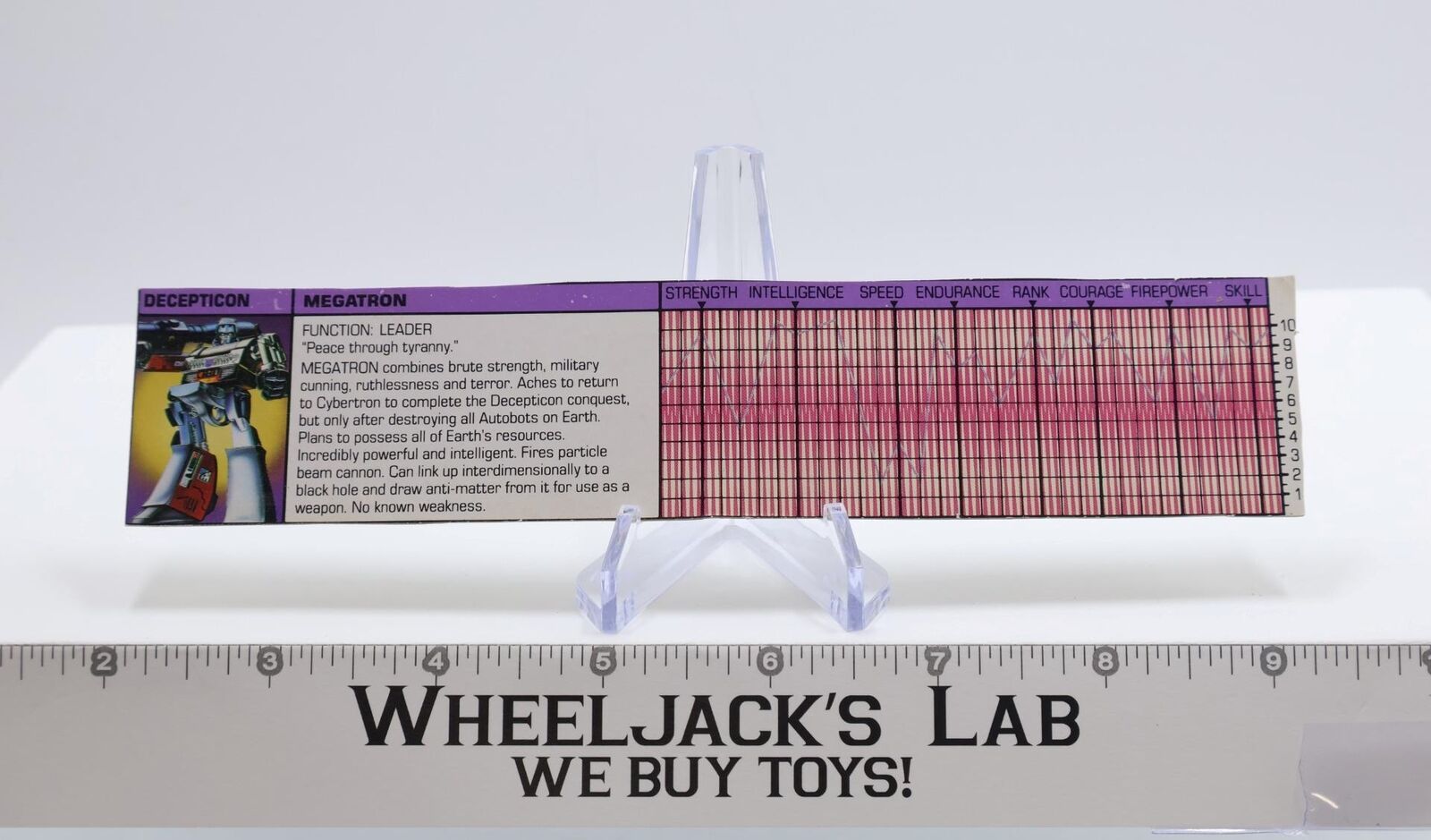 Megatron Tech Spec 1984 Vintage Hasbro G1 Transformers Action Figure ...