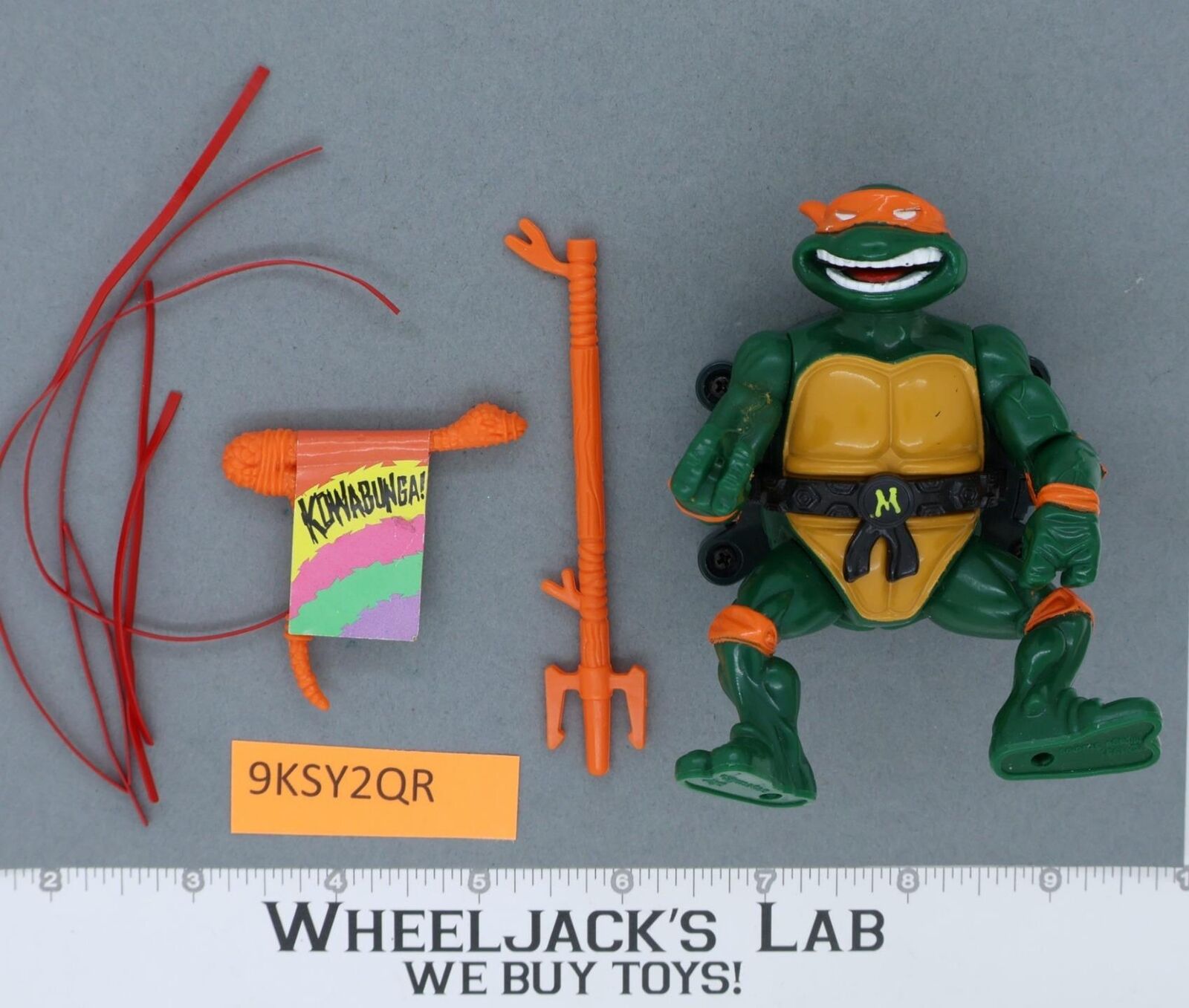 Talking Turtle Michaelangel 1991 TMNT Teenage Mutant Ninja Turtle w ...