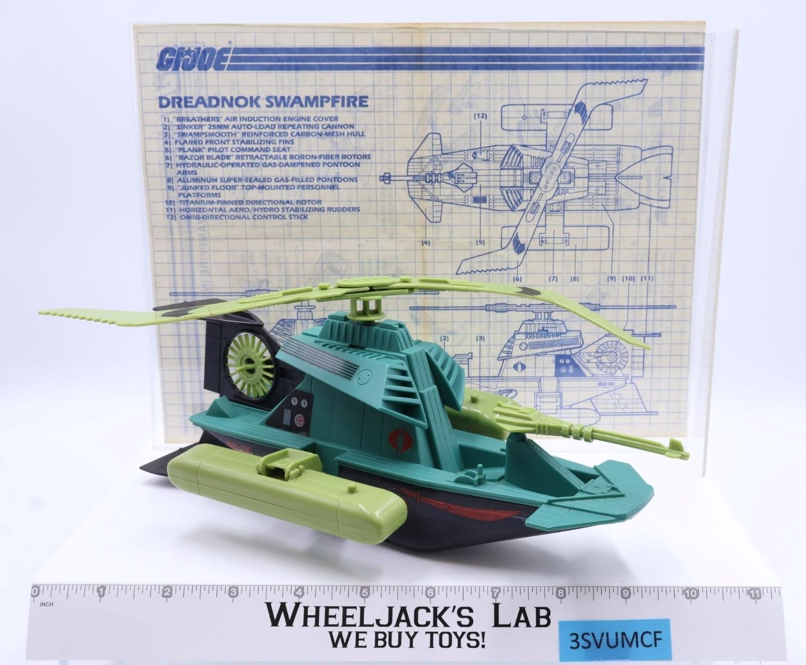 Dreadnok Swampfire 100% Complete 1986 GI Joe Hasbro Vintage Vehicle ...