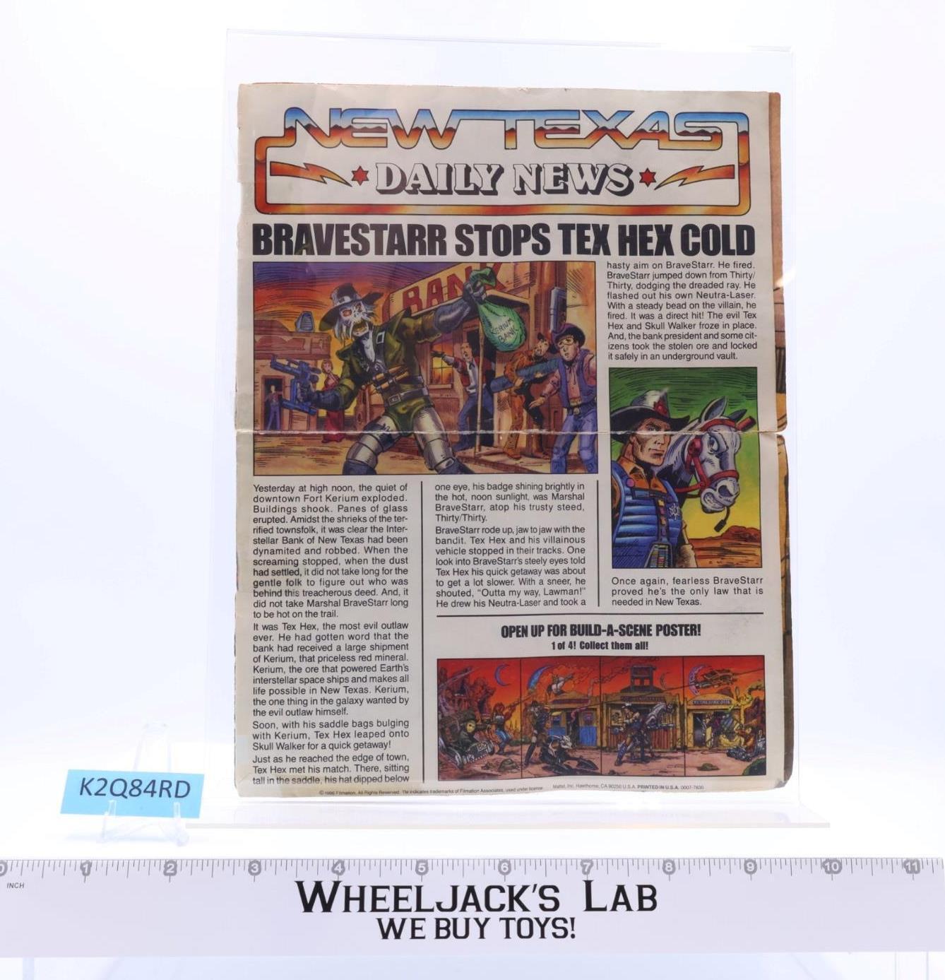 New Texas Daily News Toy Comic Insert & Poster BraveStarr 1986 ...