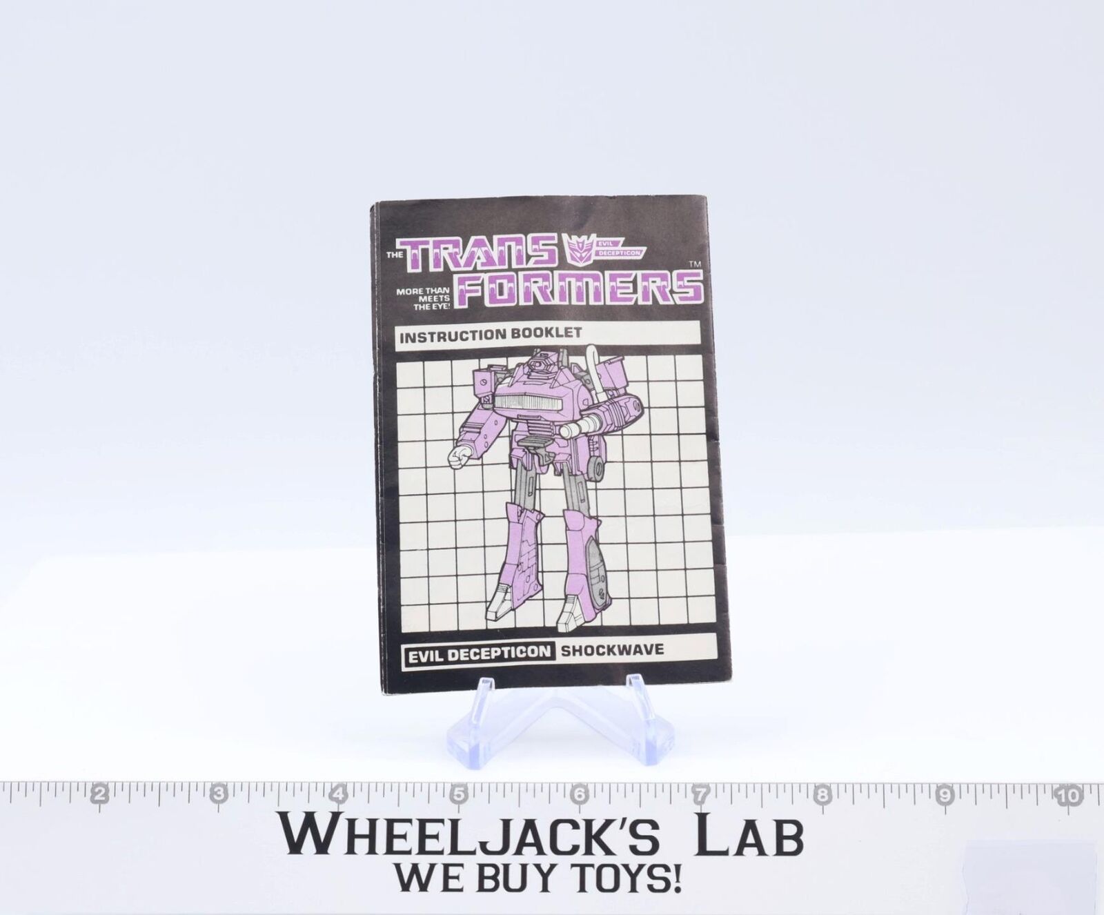 Shockwave Instruction Manual Booklet 1985 Hasbro G1 Transformers Action ...