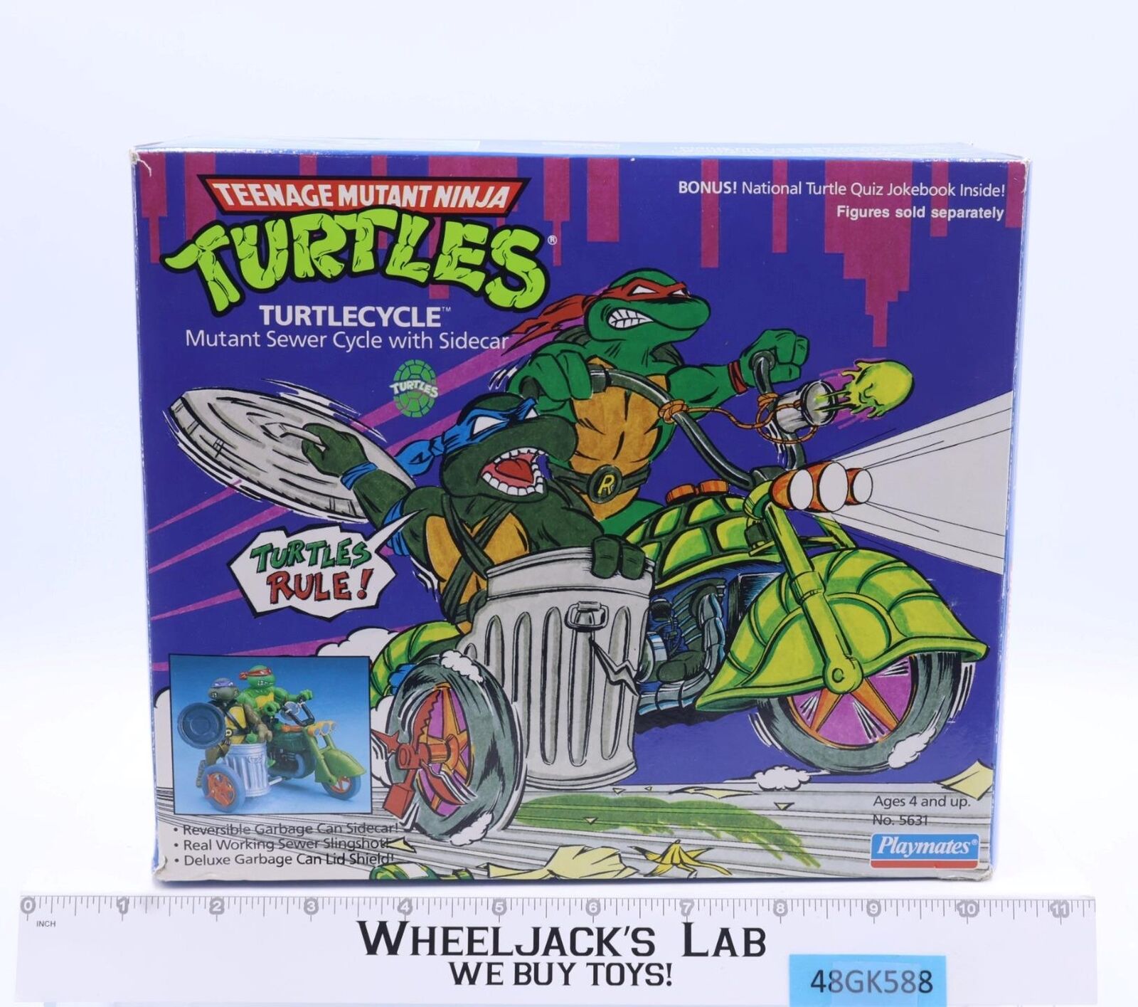 Turtle Cycle 100% Complete W/Box Teenage Mutant Ninja Turtle 1989 ...