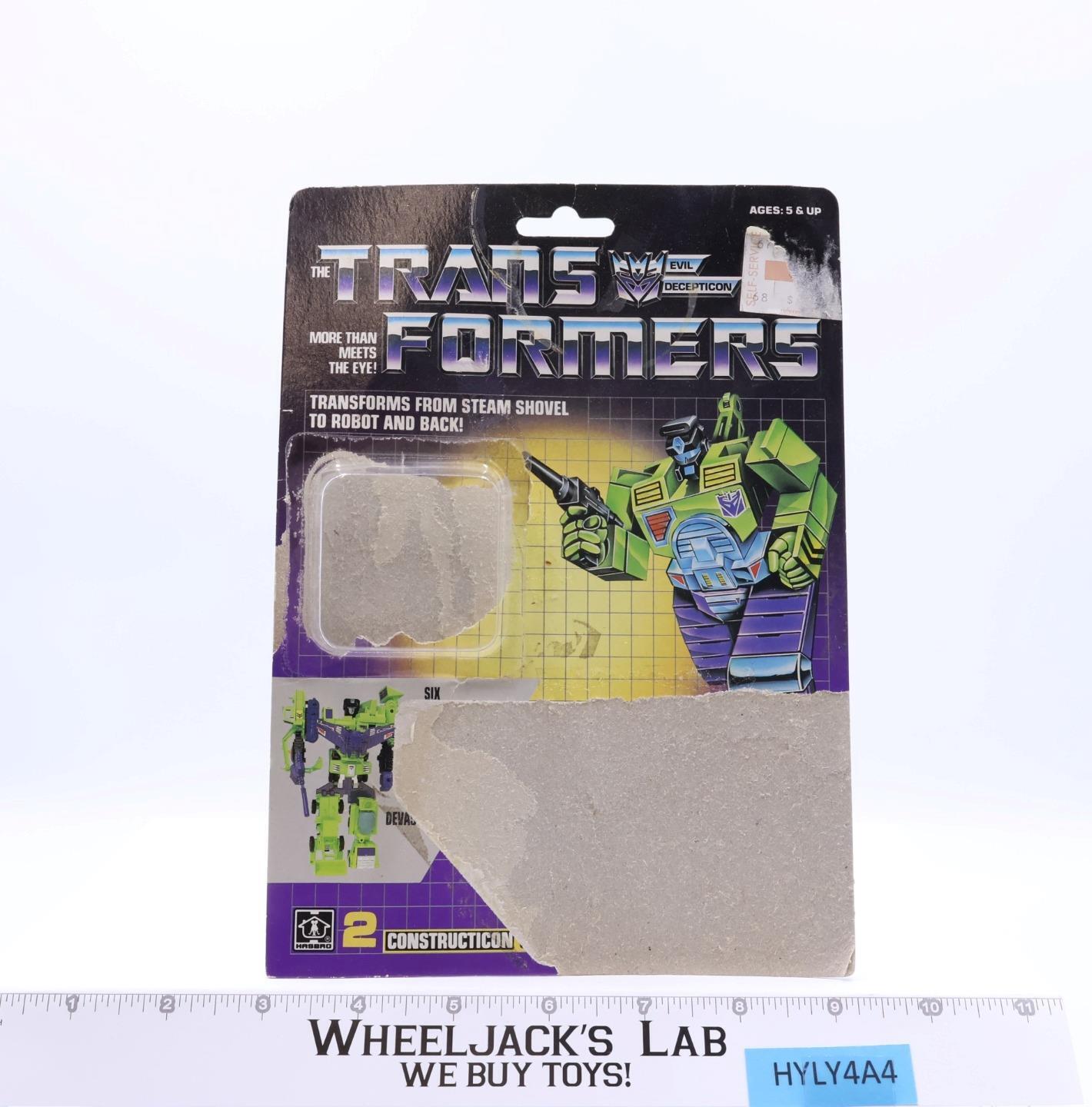 Scavenger Devastator Cardback W/BUBBLE ONLY Vintage 1985 G1 ...