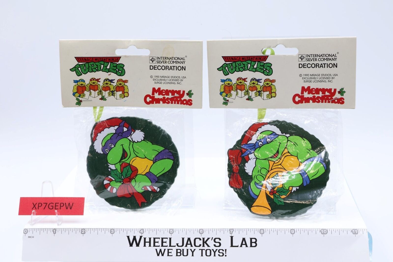 Leonardo Ornament X2 Teenage Mutant Ninja Turtle TMNT 1990 Mirage ...