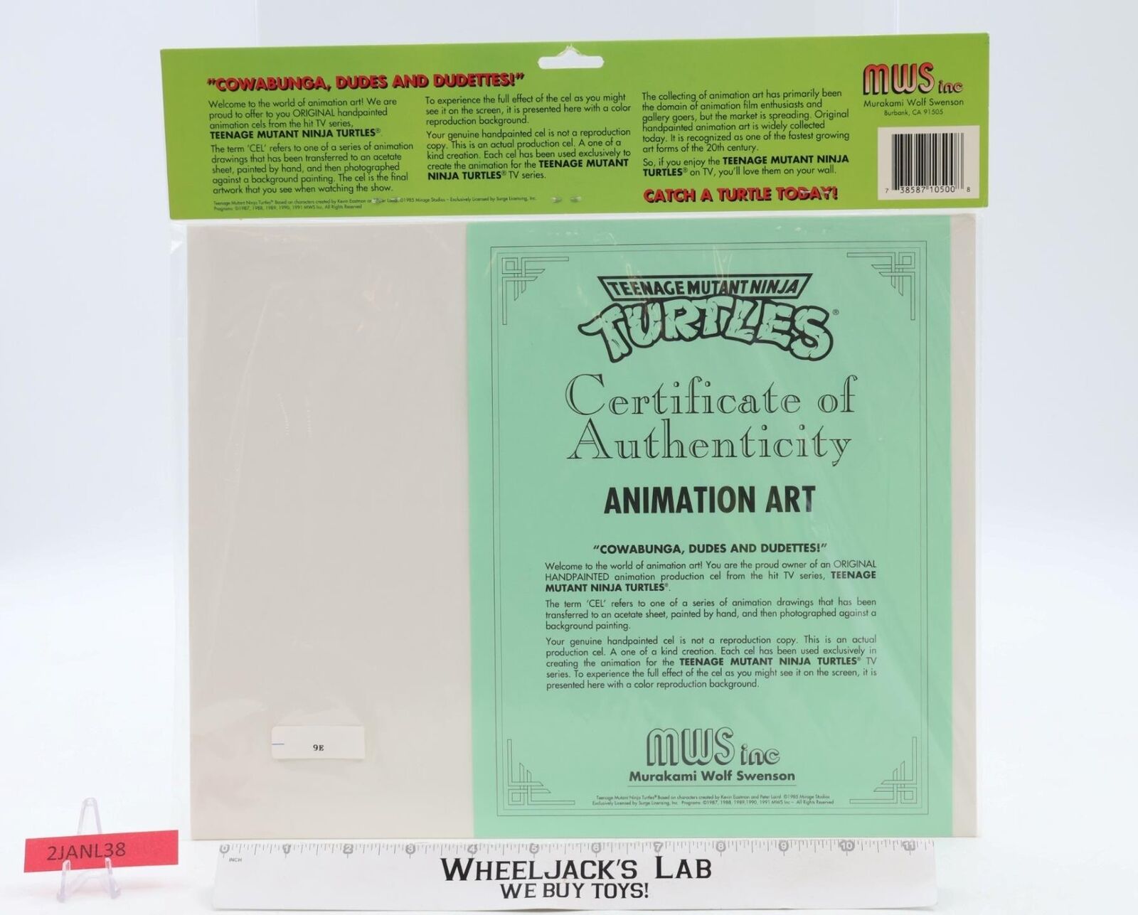 April Shredder Barney Animation Art Cel Teenage Mutant Ninja Turtles ...