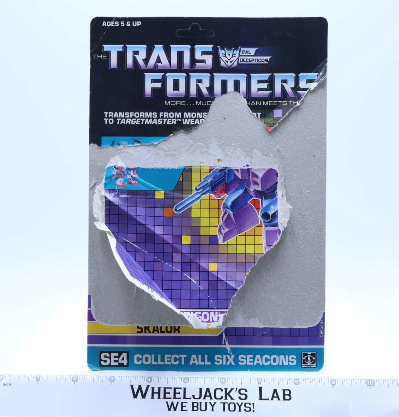 Skalor Cardback 1987 Vintage Hasbro G1 Transformers Action Figure ...