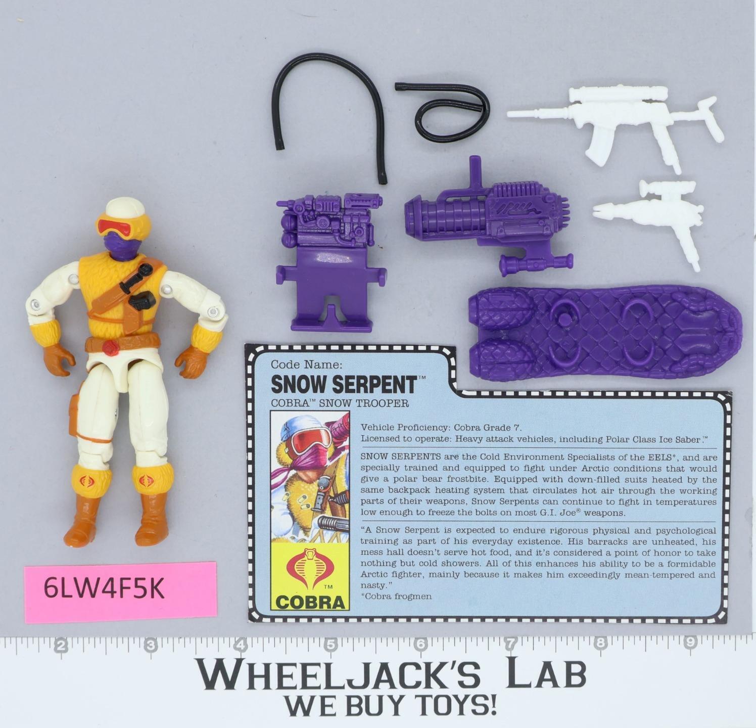 Snow Serpent V2 1991 G.I. Joe Hasbro Vintage Action Figure - Wheeljack ...