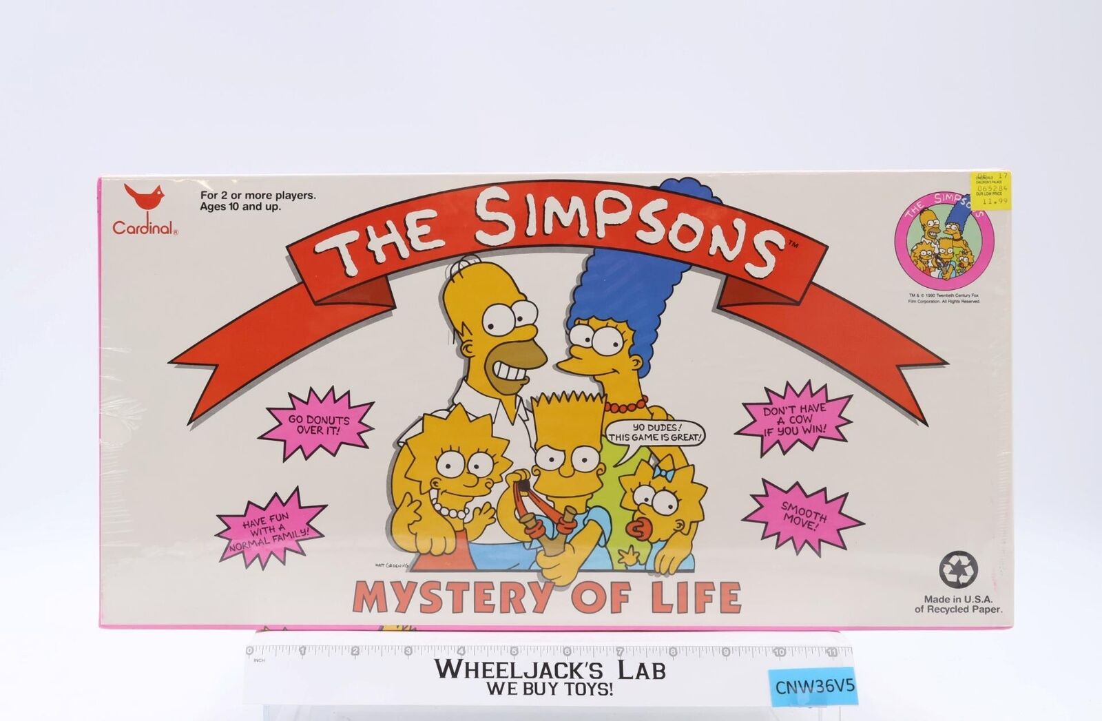 Mystery of Life Board Game The Simpsons 1990 Cardinal NEW SEALED ...