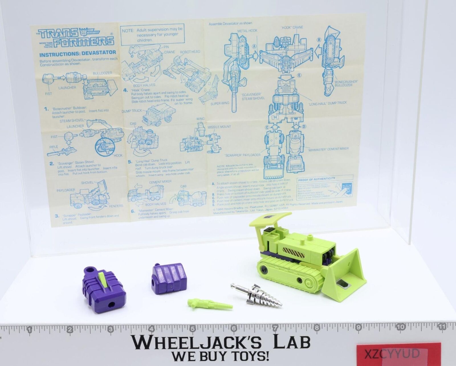 Bonecrusher 100% Complete 1985 Hasbro G1 Transformers Action Figure ...