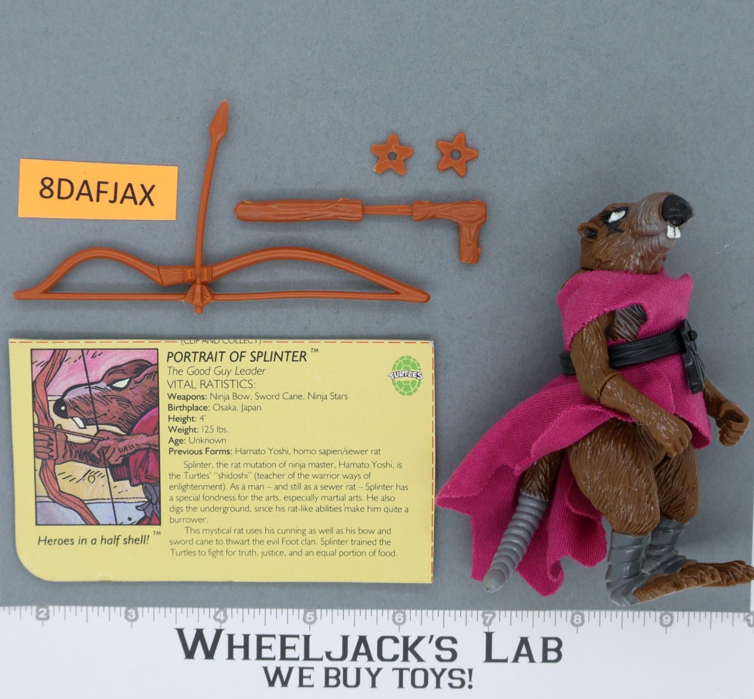 Splinter HARD HEAD 100% Complete Teenage Mutant Ninja Turtle 1988 ...