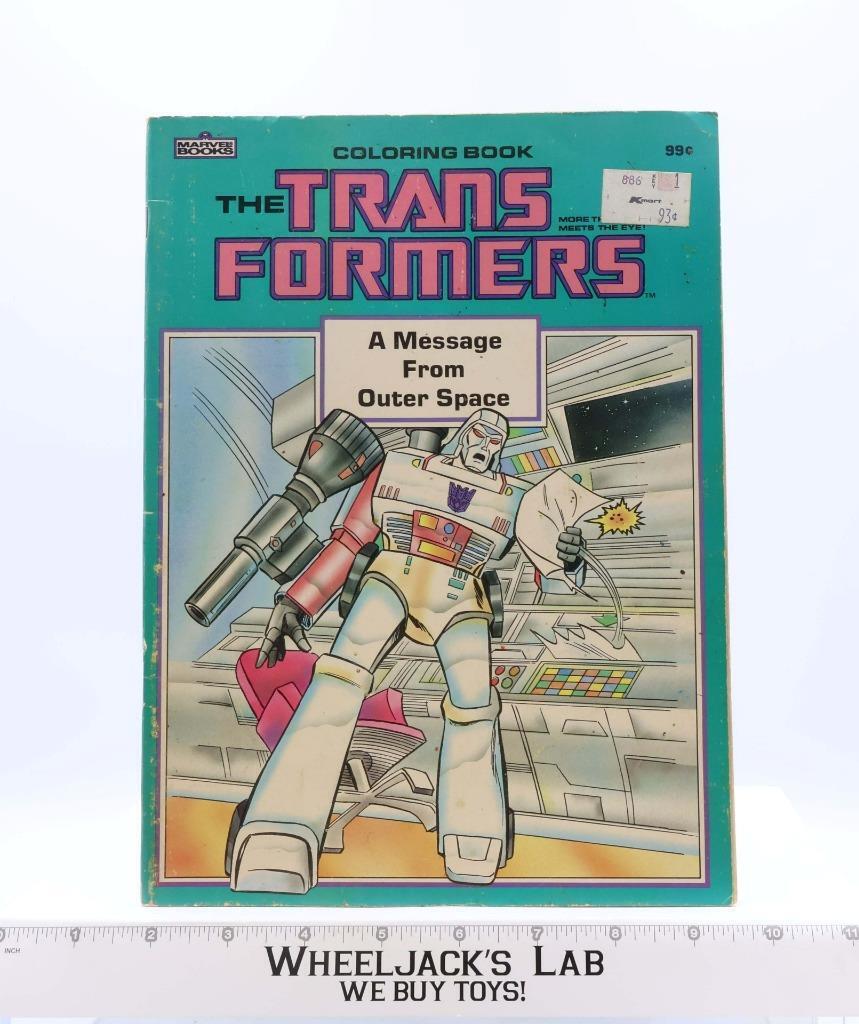 G1 Transformers A Message From Outer Space Coloring Book 1985 Vintage Hasbro - Wheeljack's Lab