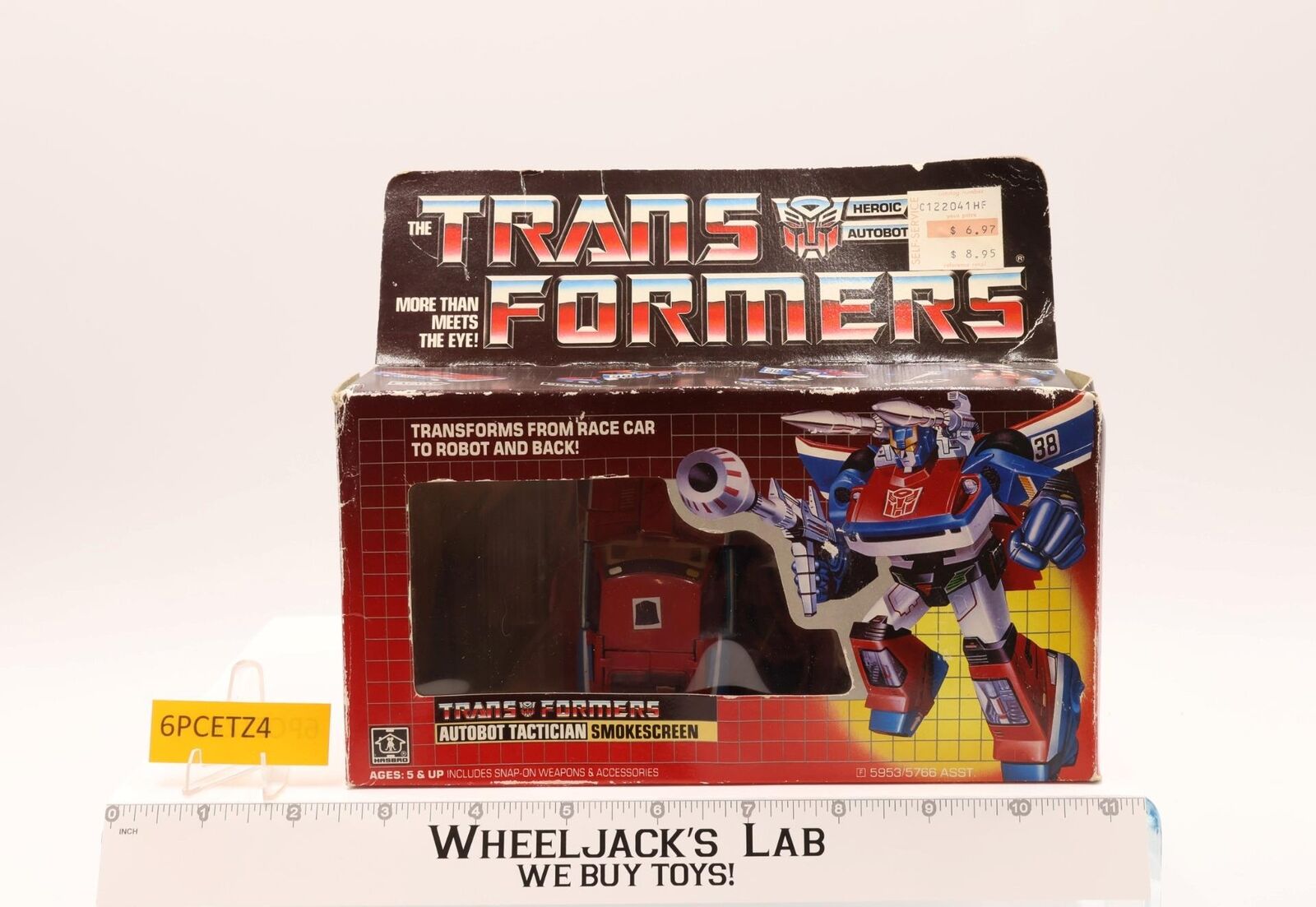 Smokescreen W/ BOX 100% Complete 1985 Vintage Hasbro G1 Transformers ...