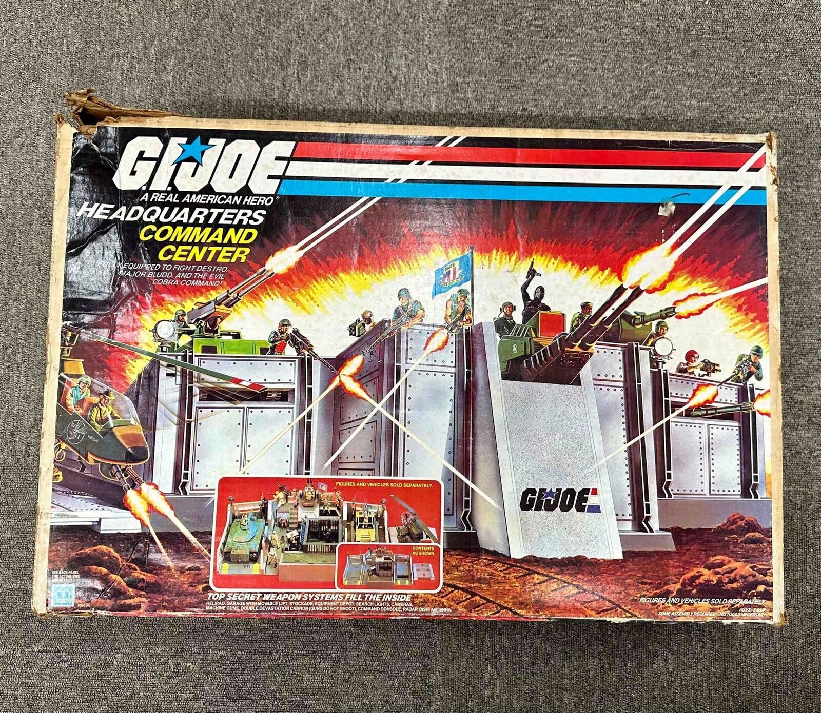 Headquarters Command Center 100% Complete GI Joe 1983 Hasbro Figure Playset - Wheeljack's Lab