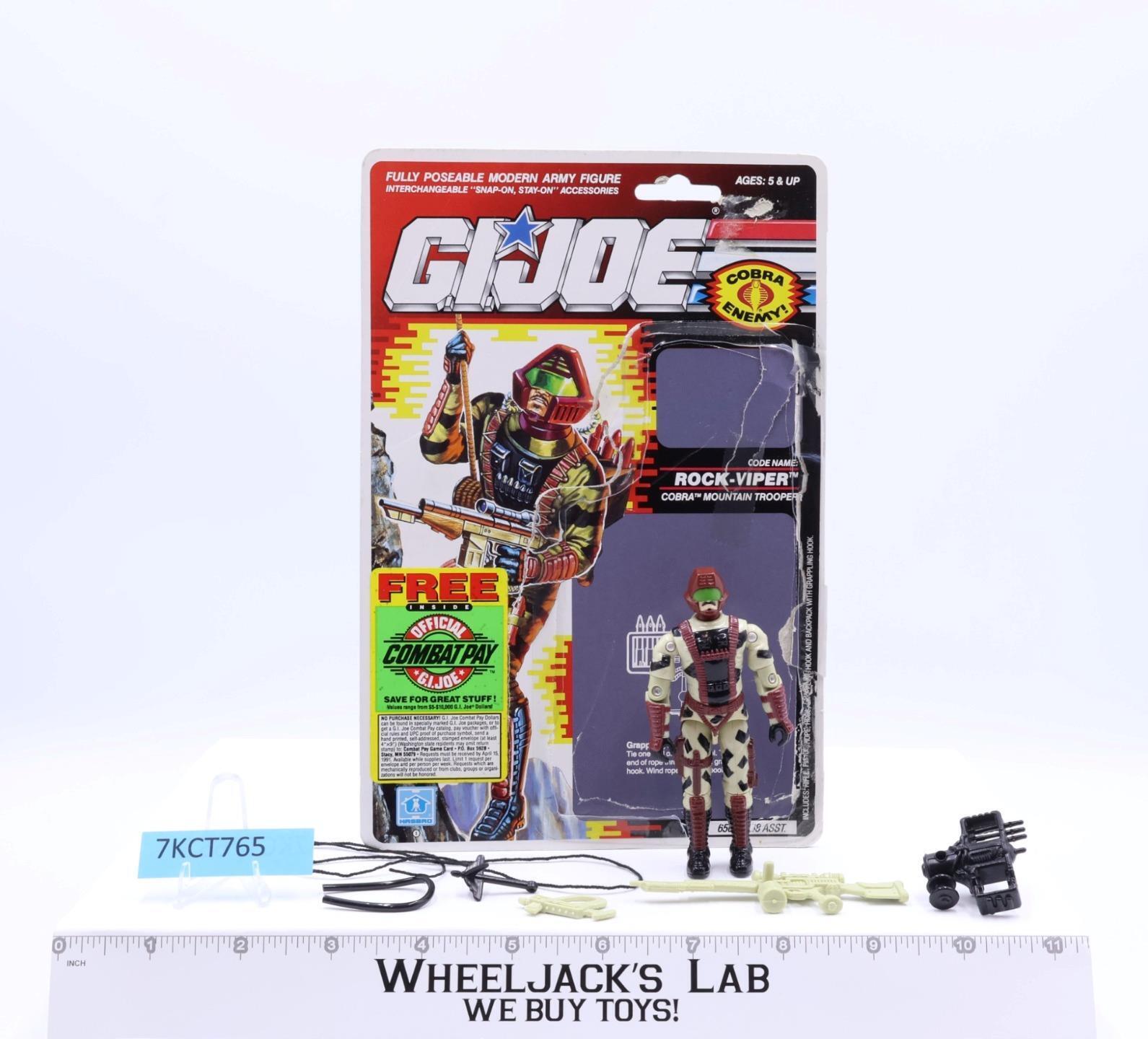 Rock-Viper V1 100% Complete W/Cardback 1990 GI Joe Vintage Hasbro ...