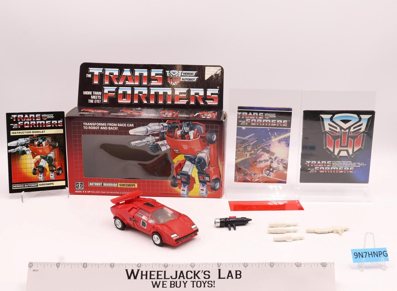 Sideswipe 100% Complete W/BOX & INSERT 1985 Vintage Hasbro G1 ...
