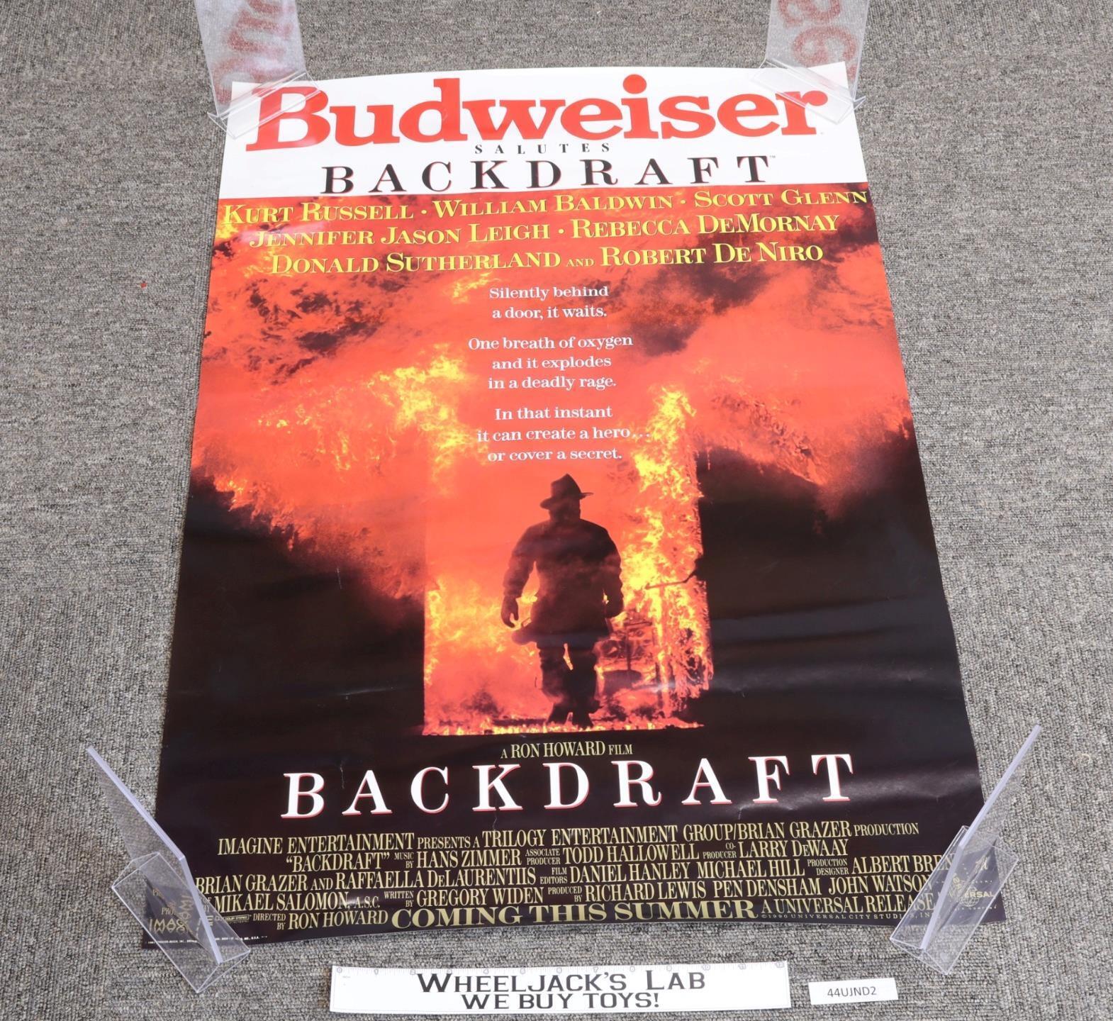 Budweiser Salutes Backdraft Kurt Russell Original 1991 Movie Poster 36 ...