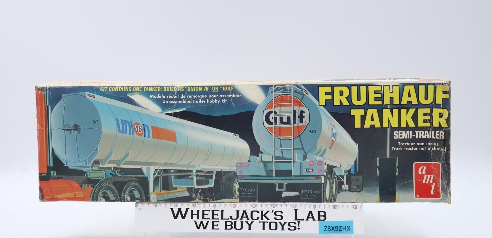 #T351 Gulf / Union 76 Fruehauf Tanker AMT 1:25 Scale Model Kit NEW ...