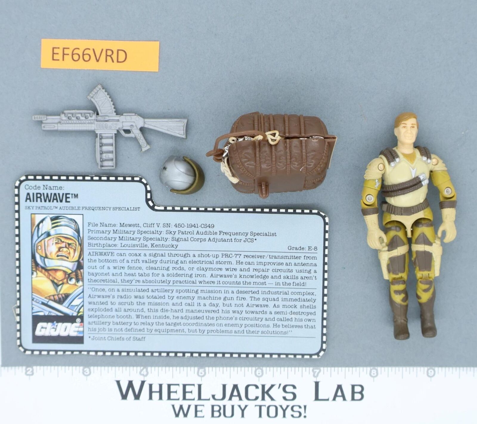 Airwave V1 100% Complete G.I. Joe 1990 Hasbro Vintage Action Figure ...