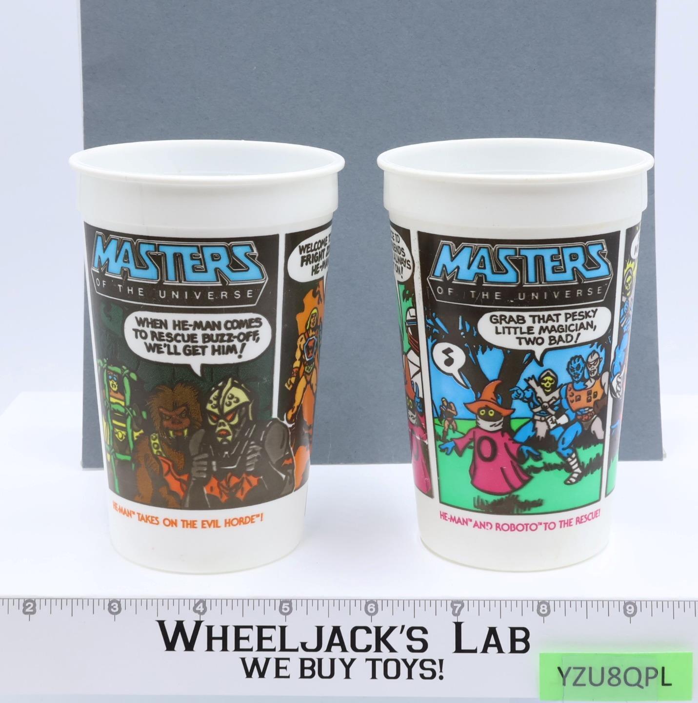 Set of 2 Plastic Cups He-Man Masters of the Universe 185 Burger King ...