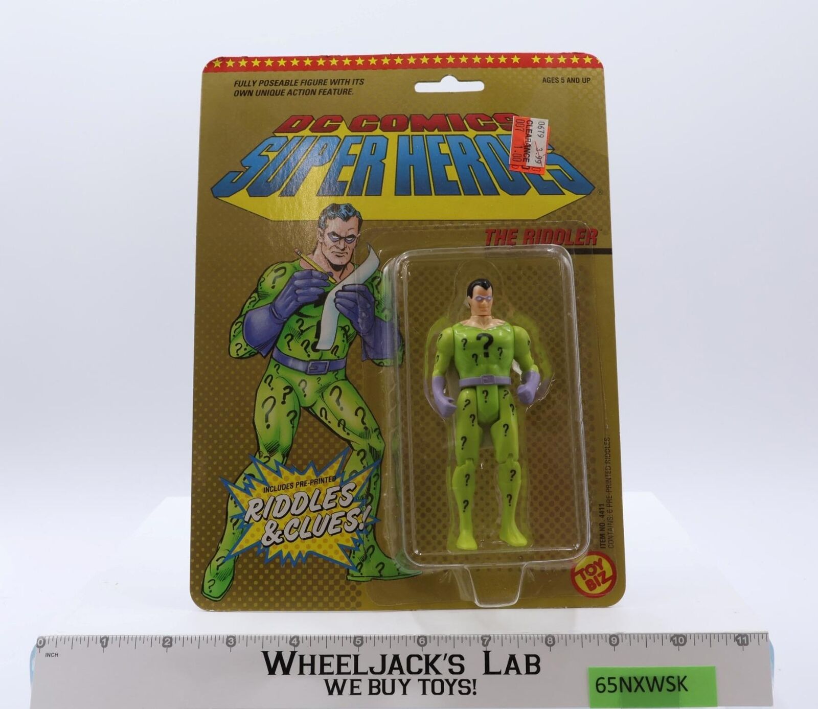 The Riddler RIDDLES & CLUES Super Heroes DC Comics 1989 MOSC Vintage ...