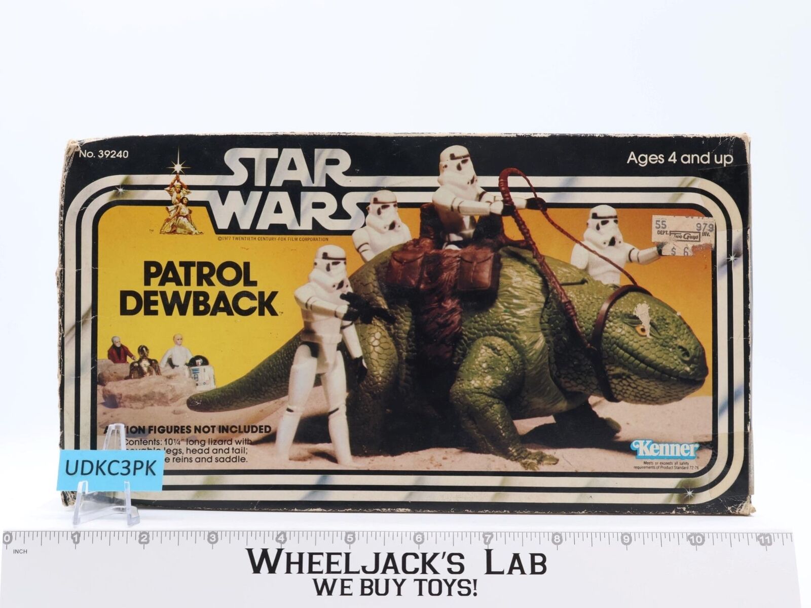 Patrol Dewback 100% Complete W/Box Star Wars 1983 Kenner Action Figure ...