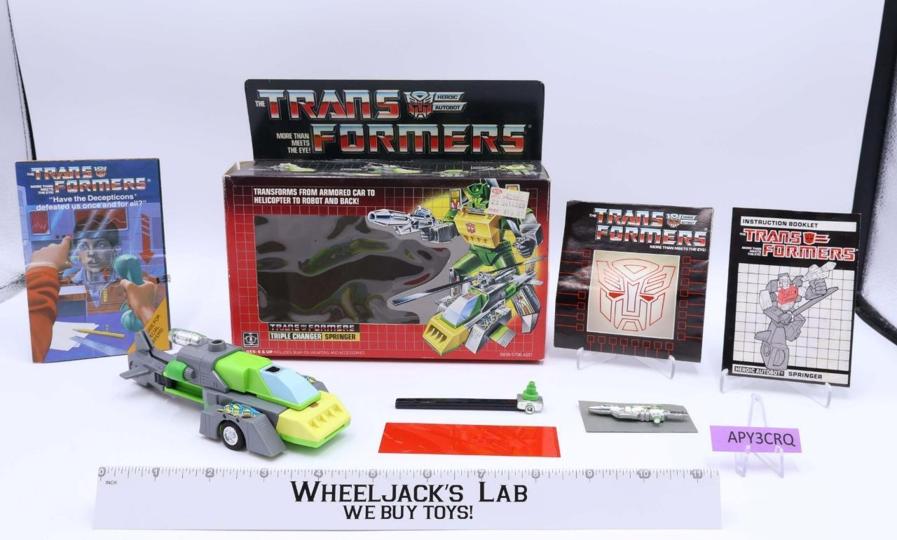 Springer 100% Complete W/Box 1986 Vintage G1 Transformers Action Figure ...