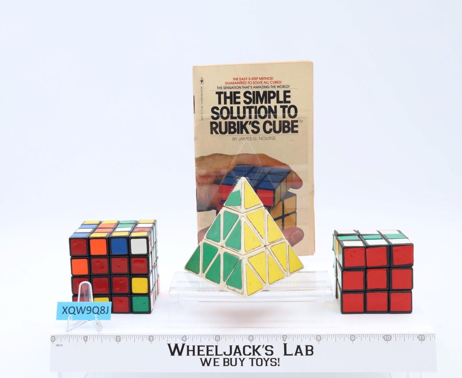 Rubik's Cube LOT Pyraminx Pyramid Triangle Puzzle 1980's + Book ...