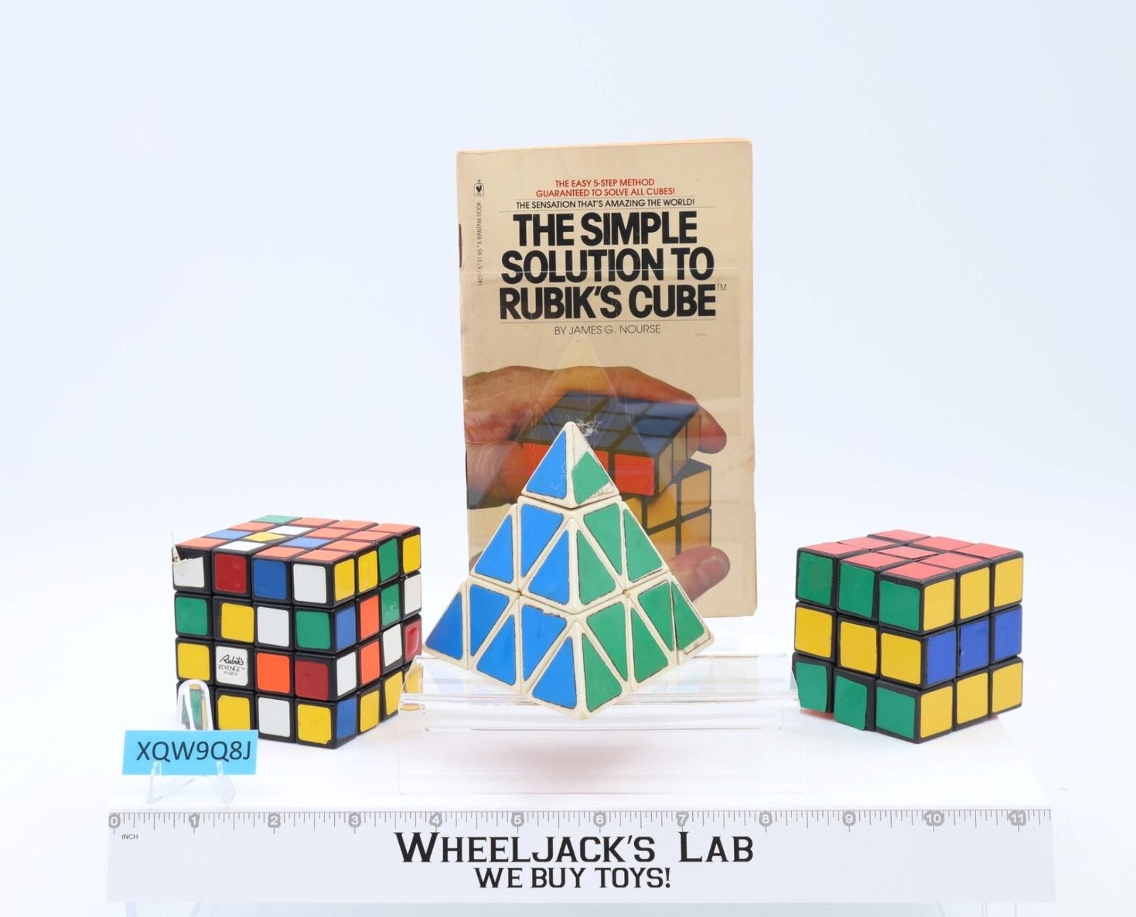 Rubik's Cube LOT Pyraminx Pyramid Triangle Puzzle 1980's + Book ...