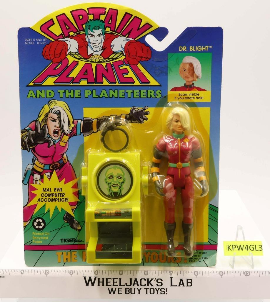 Captain Planet Dr. Blight 1991 Tiger Toys Action Figure NEW MOSC SEALED ...