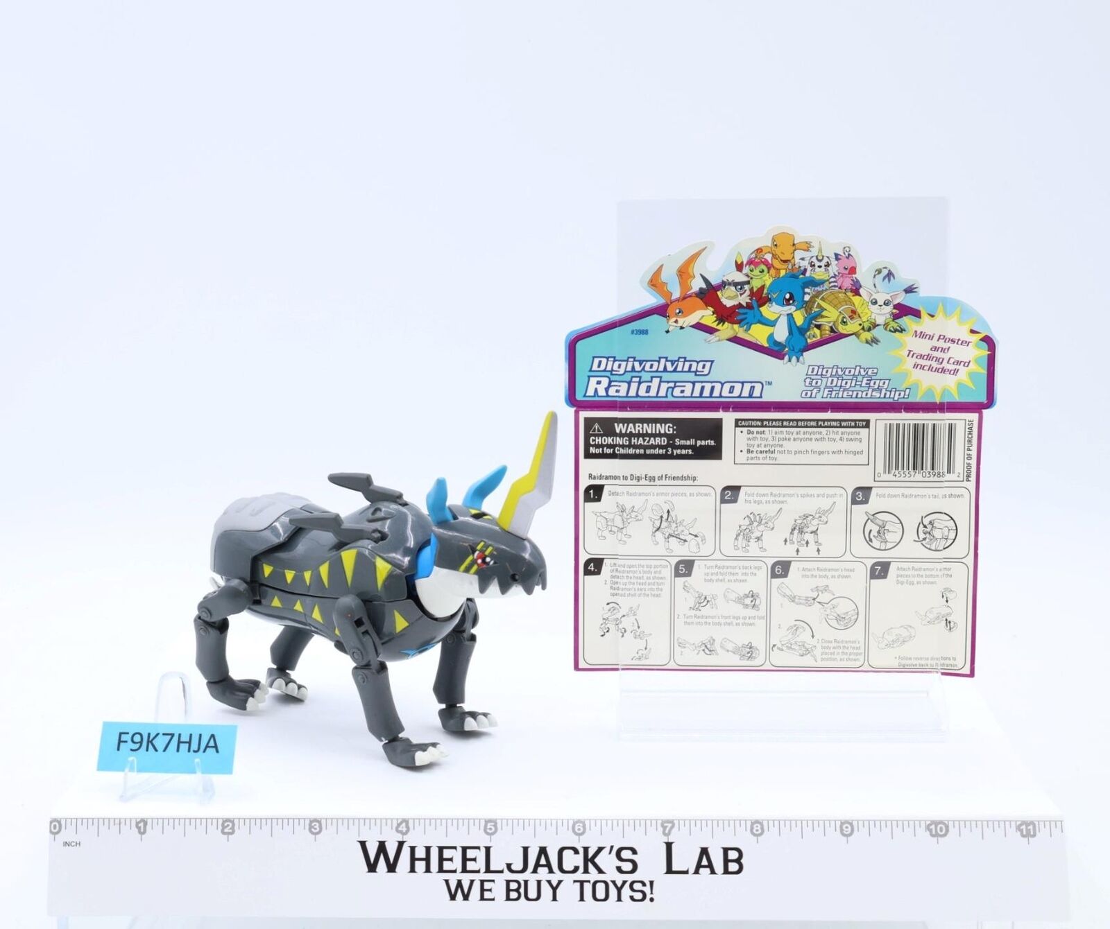 Raidramon Digimon Digivolving Digivolve 2000 Bandai Action Figure ...