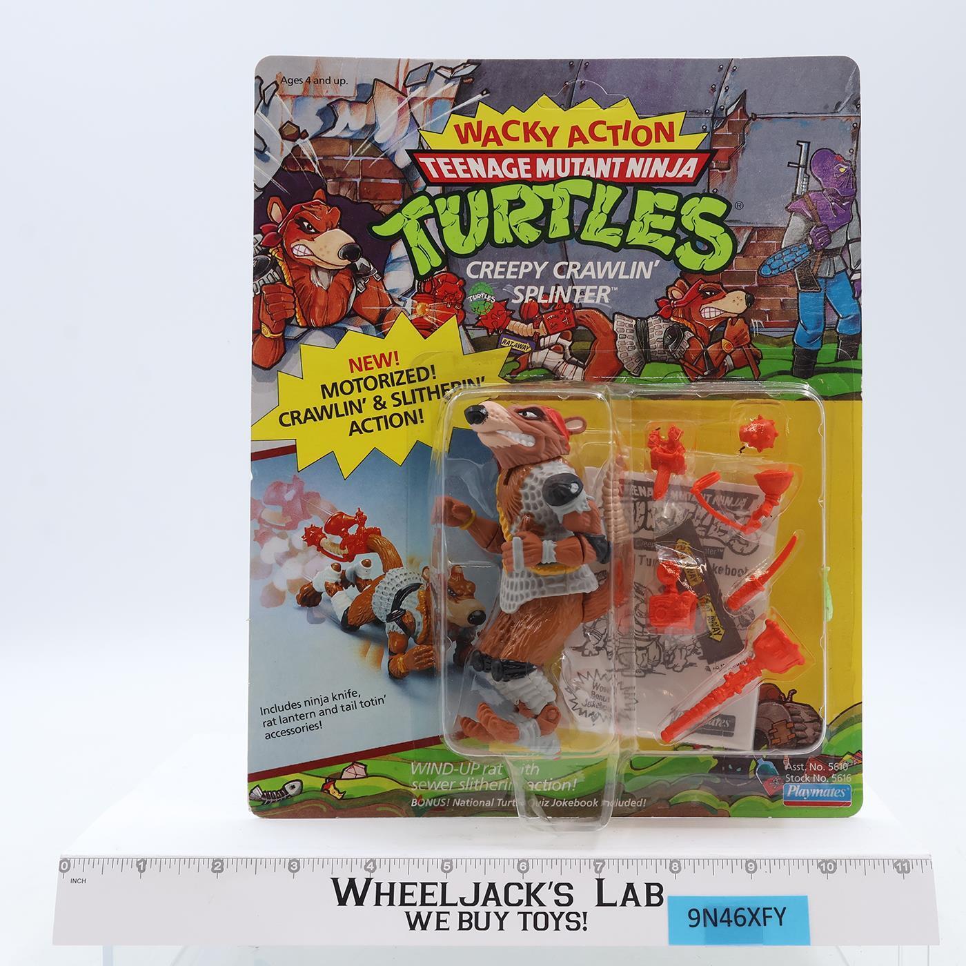 Creepy Crawlin' Splinter Wacky Action TMNT 1990 Playmates Figure NEW ...