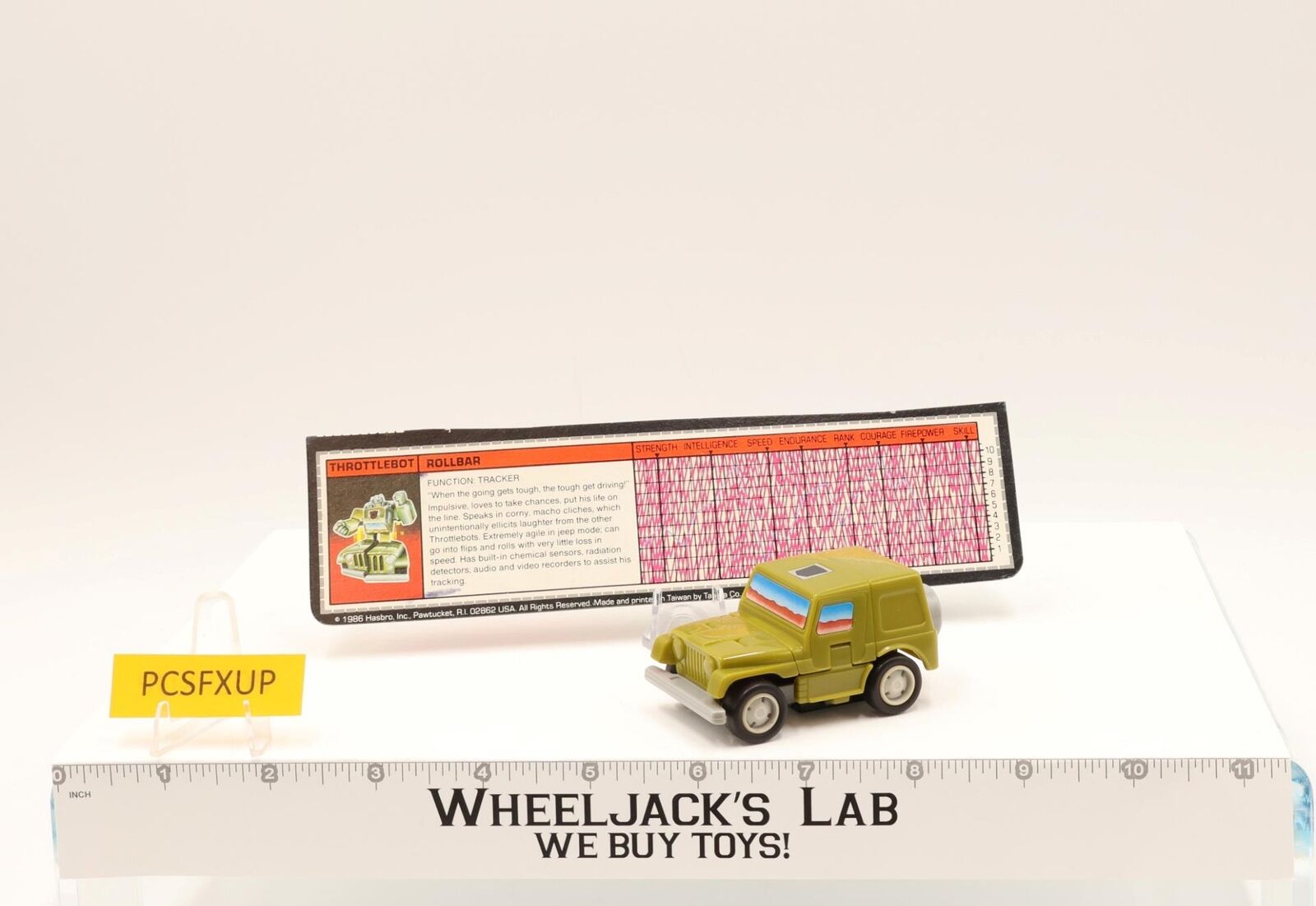 Rollbar 100% Complete WORKS 1987 Vintage G1 Transformers Jeep CJ-7 ...