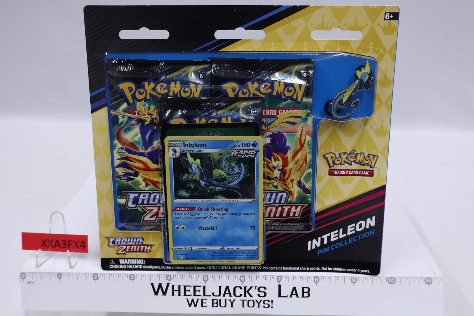 Crown Zenith Inteleon Pin Collection Booster Pack 2023 Pokémon NEW ...