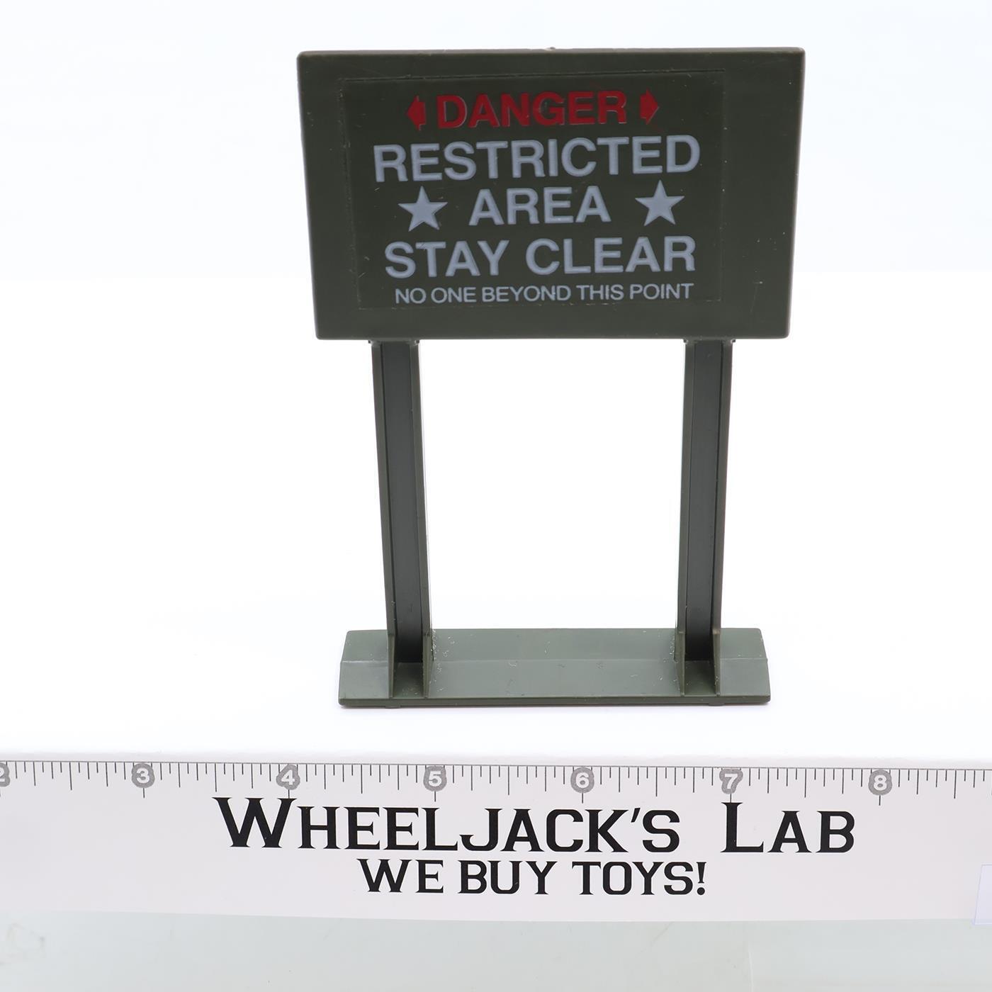 Machine Gun Defense Unit Restricted Area Sign 1984 GI Joe Hasbro Figure ...